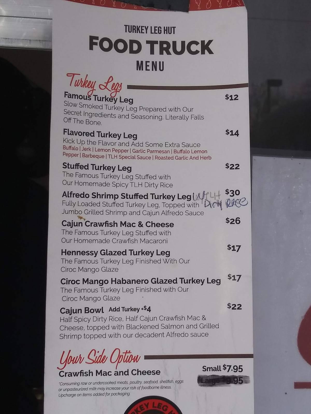 Menu at Turkey Leg Hut restaurant, Houston, Almeda Rd suite A/B