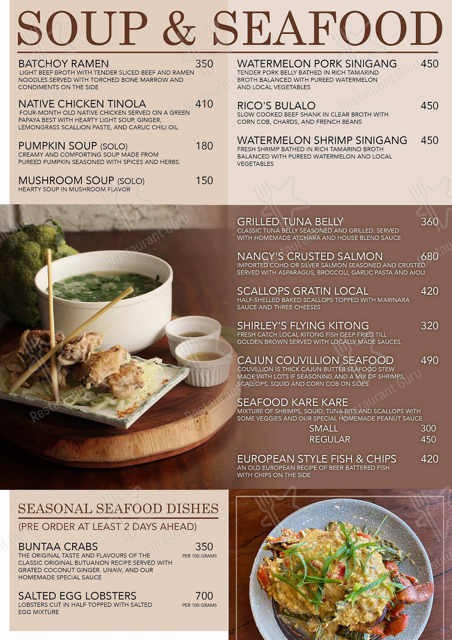Menu at Verity Restaurant, Butuan City, SM