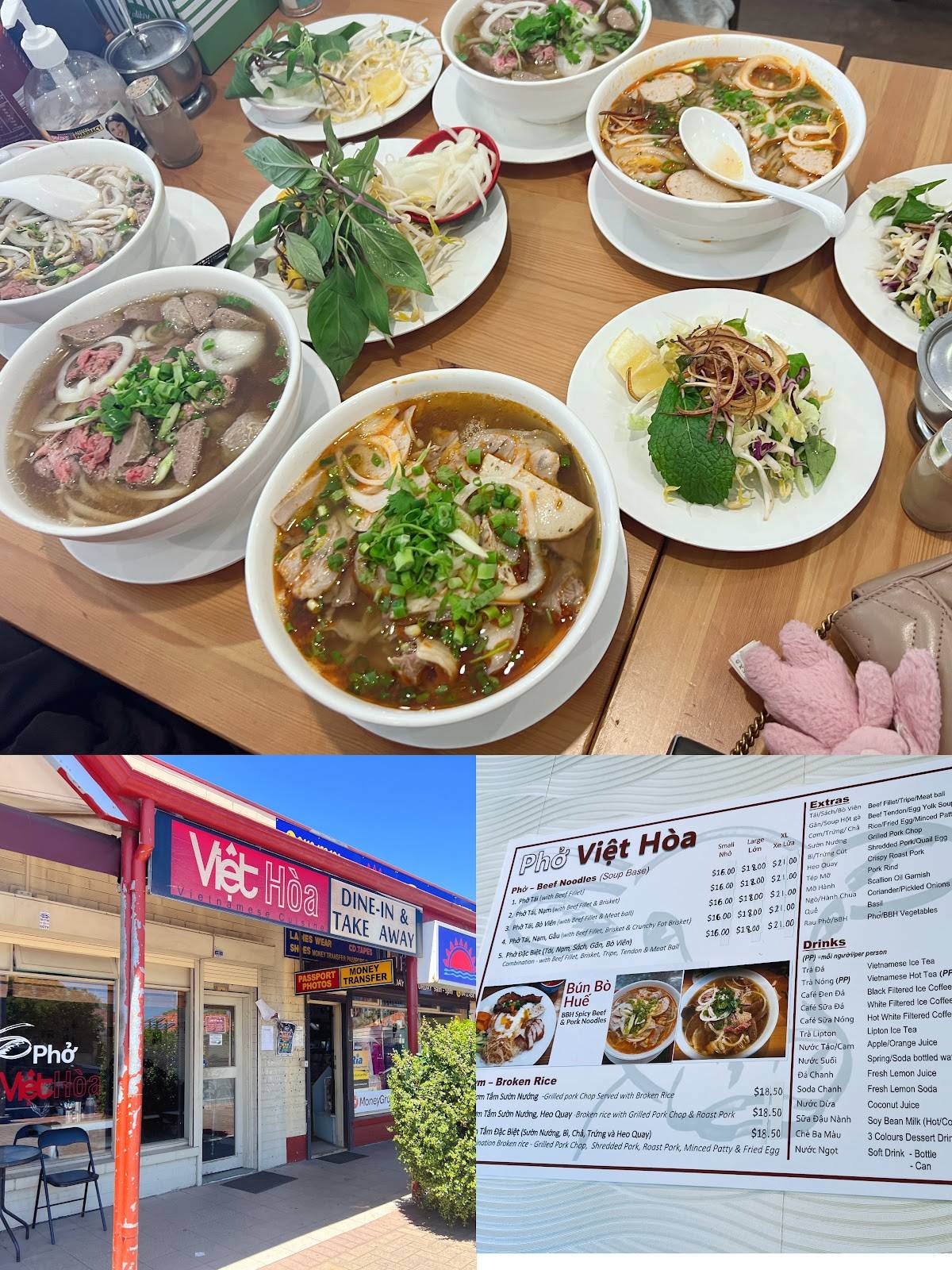 Menu at Viet Hoa restaurant, Woodville Gardens