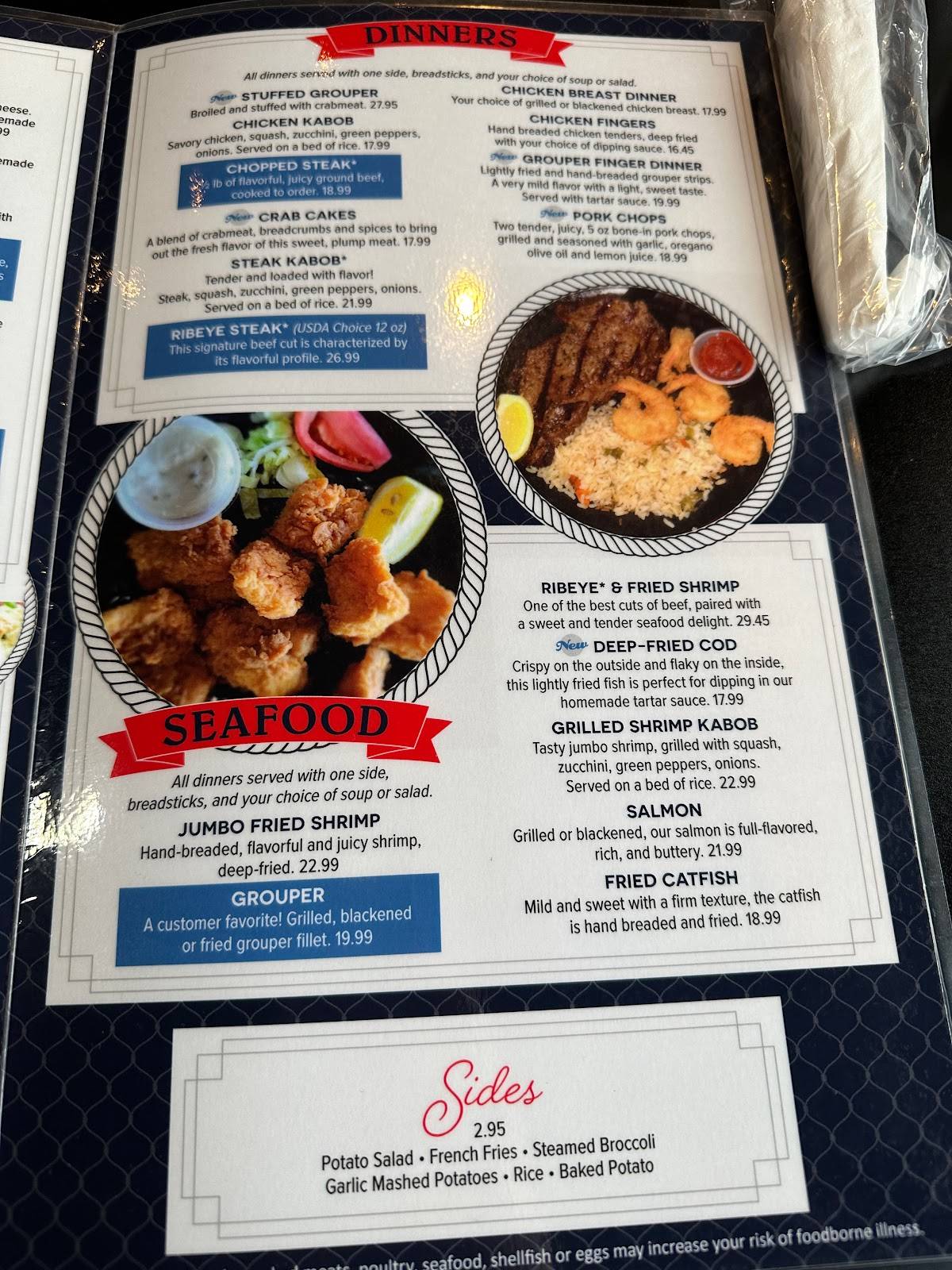 Menu at Zois Harbor Lights Restaurant, Soddy-Daisy