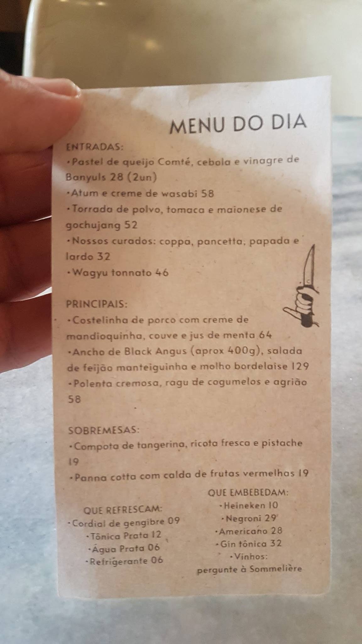 Menu em Restaurante Cepa, São Paulo