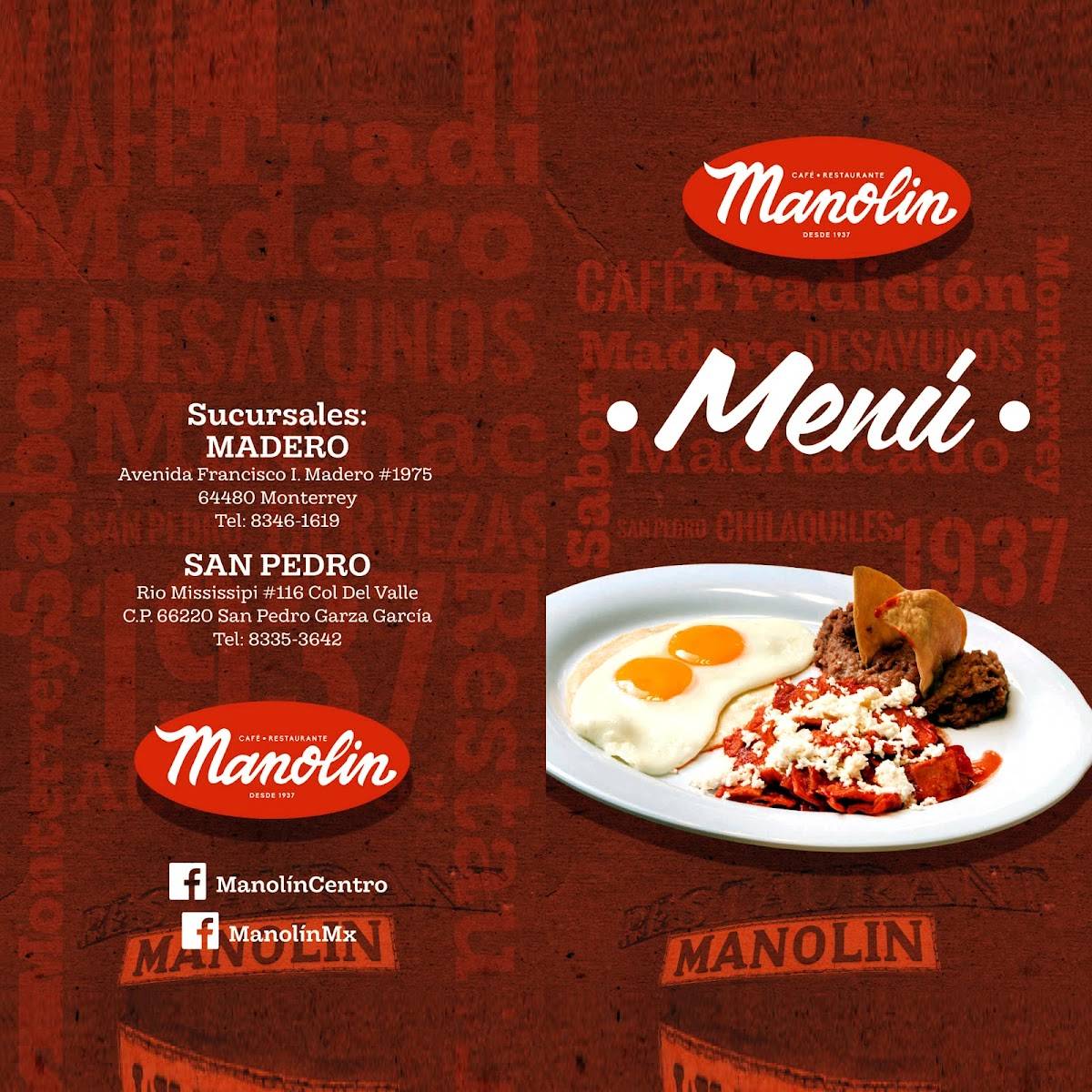 Menu at Restaurante Manolín - Madero, Monterrey, Av. Francisco I ...