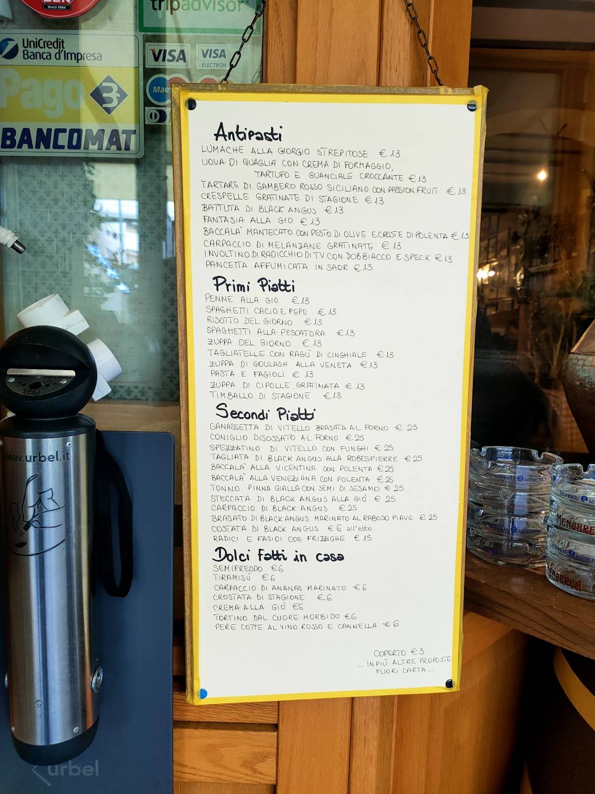 Menu da Ristorante A Casa de Giorgio, Conegliano, Via Pietro Caronelli