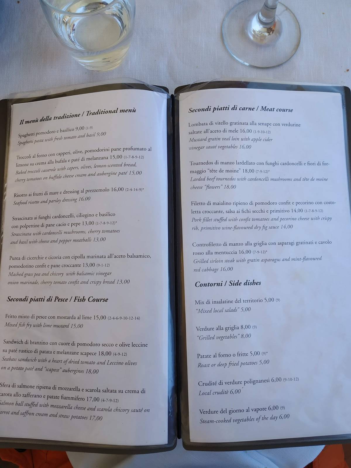 Menu da Il Covo dei Saraceni ristorante, Polignano A Mare