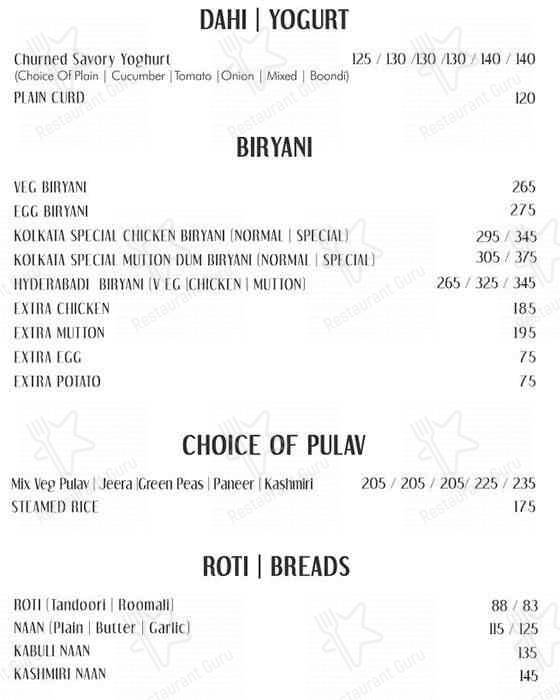 Menu at Riwaz Restaurant, Kolkata, JCCV+XCR