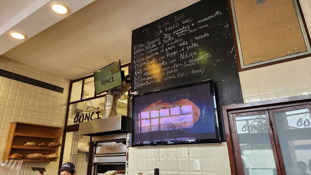 Menu at Bonci Pizzarium pizzeria, Rome