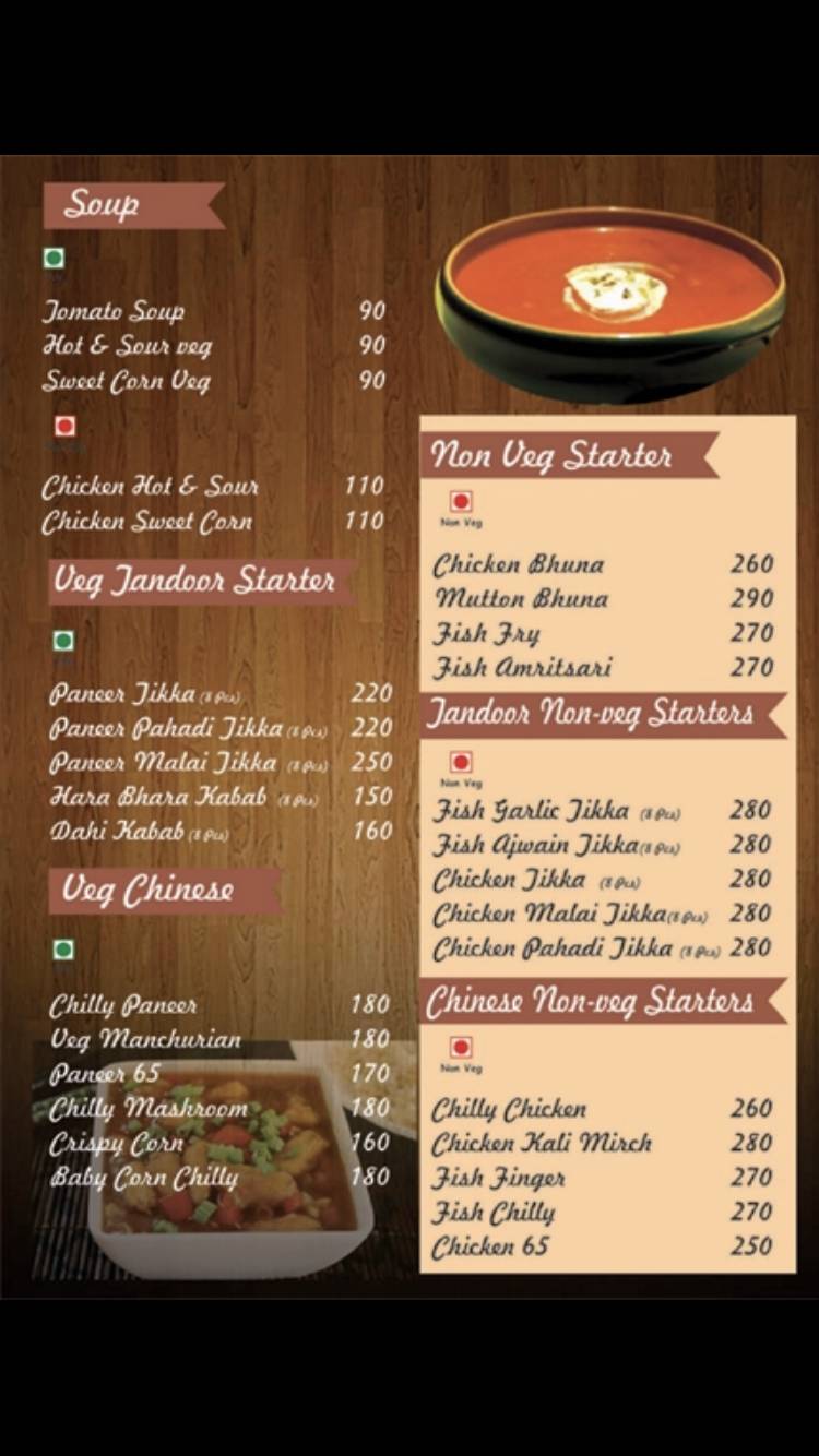 Menu at Rooftop Restaurant Patang, Indore