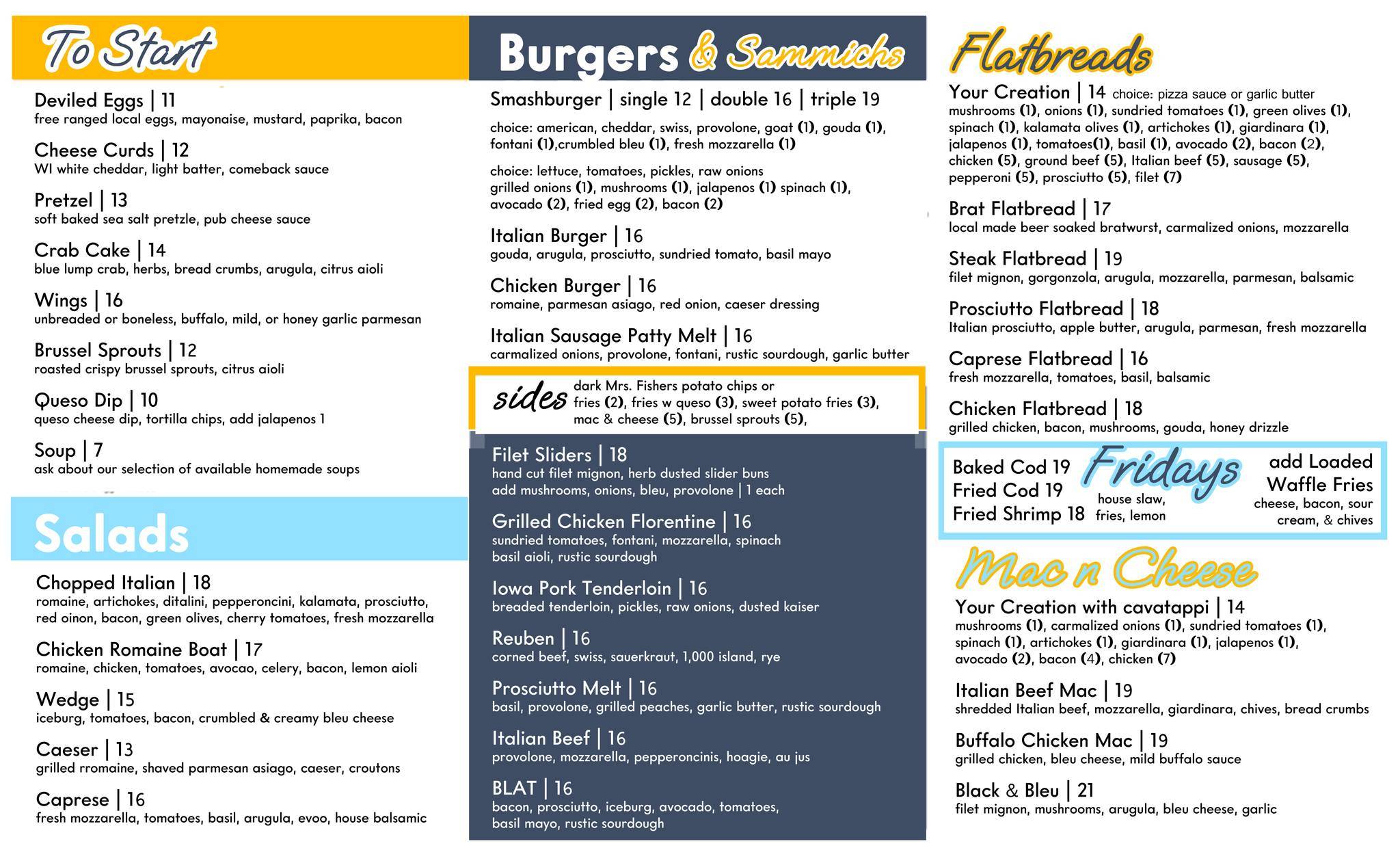 Menu at Poison Ivy Pub, Roscoe