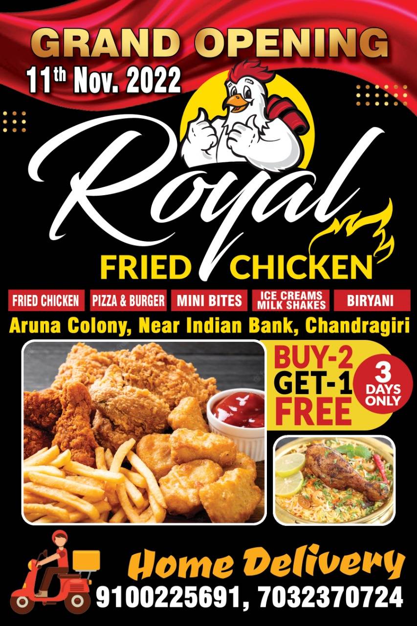 Menu at Royal fried chicken chandragiri, Tirupati