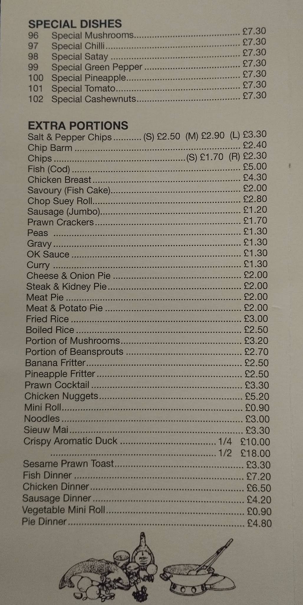 Menu at Murdishaw Supper Bar, Runcorn