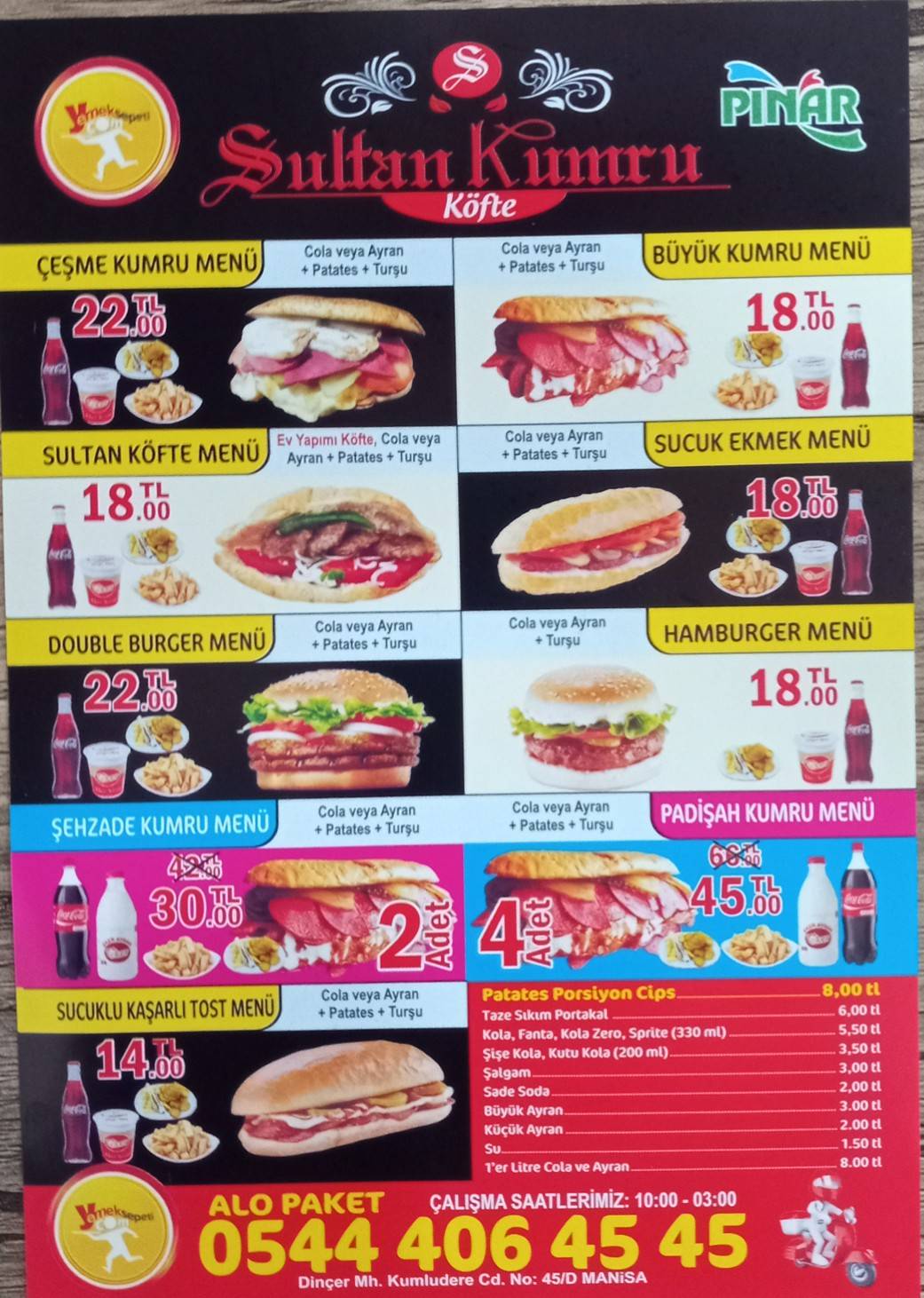 Menu at SULTAN KUMRU, Manisa