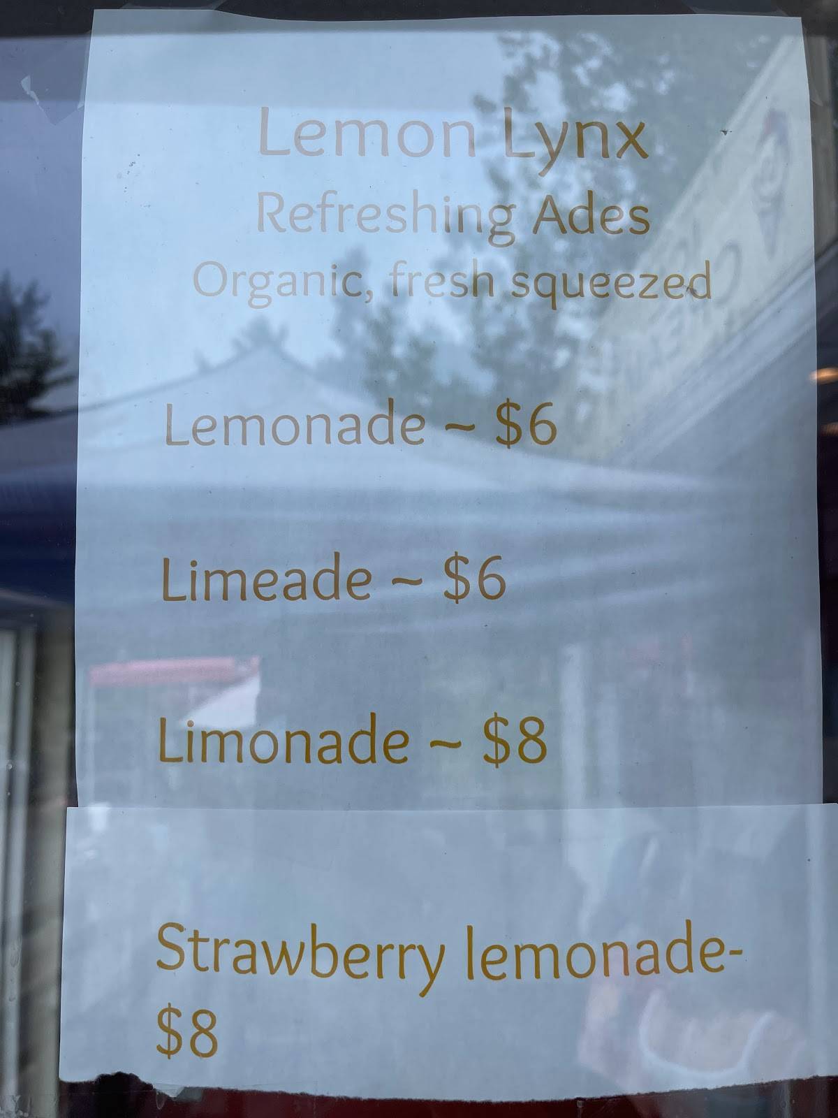 Menu at Saint Dreux's Coffee cafe, Southwest Harbor