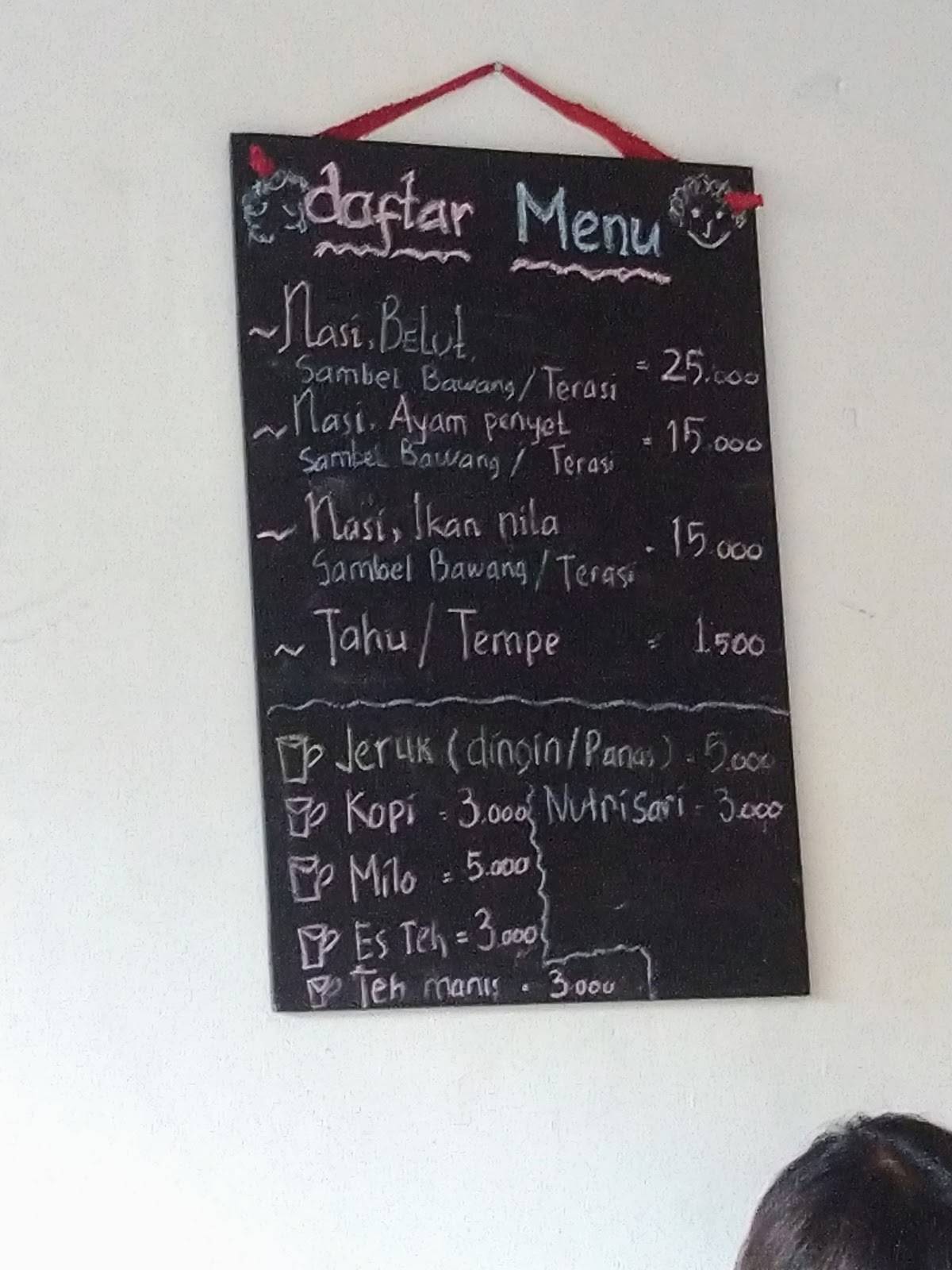 Menu at Sambal Belut Jawa (SBJ) & fresa coffee restaurant, South Tangerang