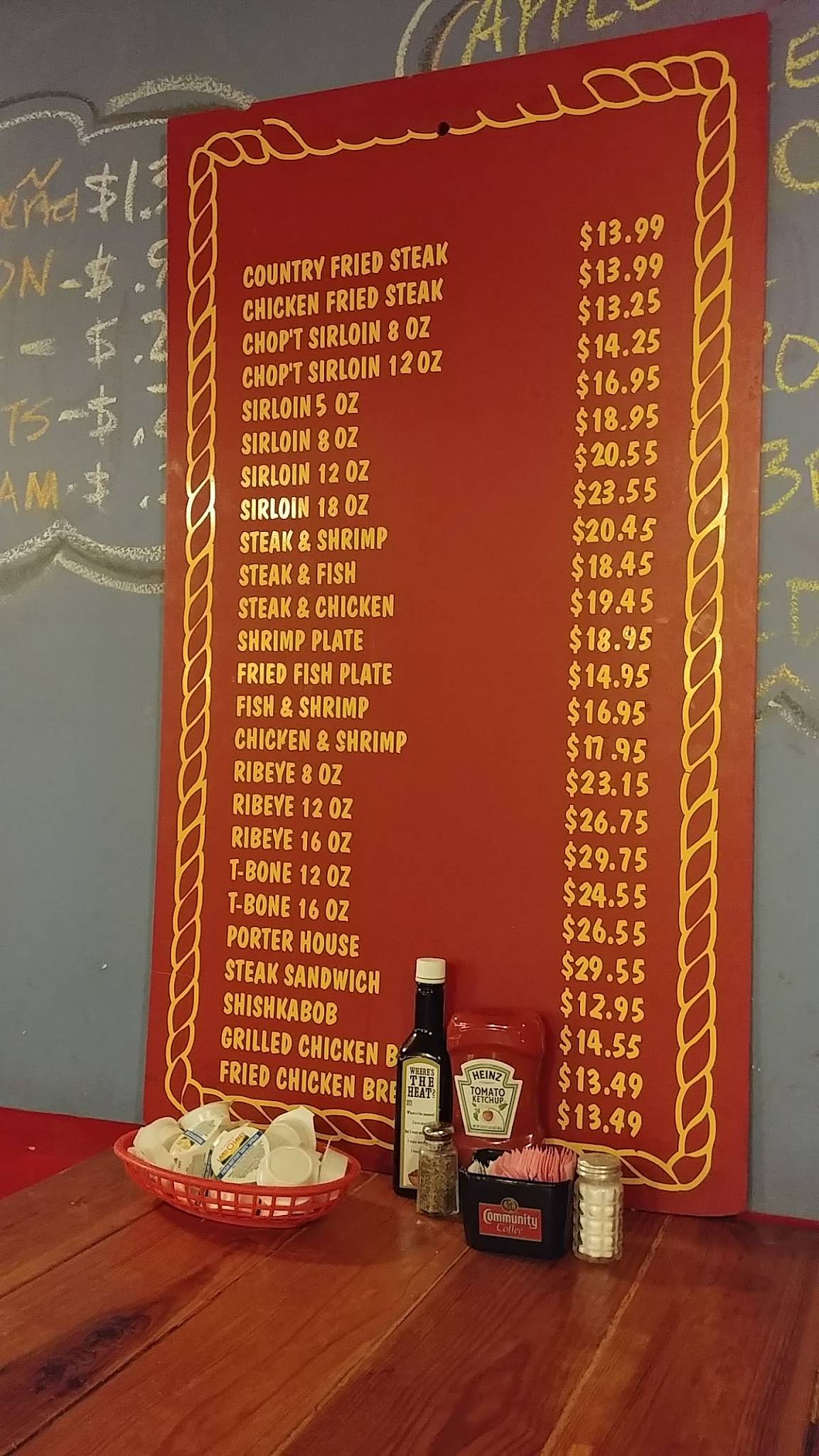 Menu at Little Red Barn Steak House, San Antonio