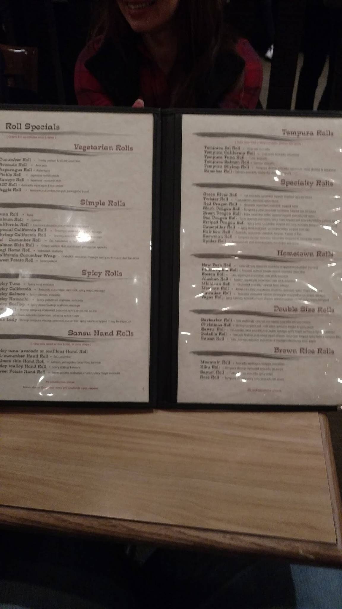 Menu at Sansu Sushi and Cocktails restaurant, East Lansing