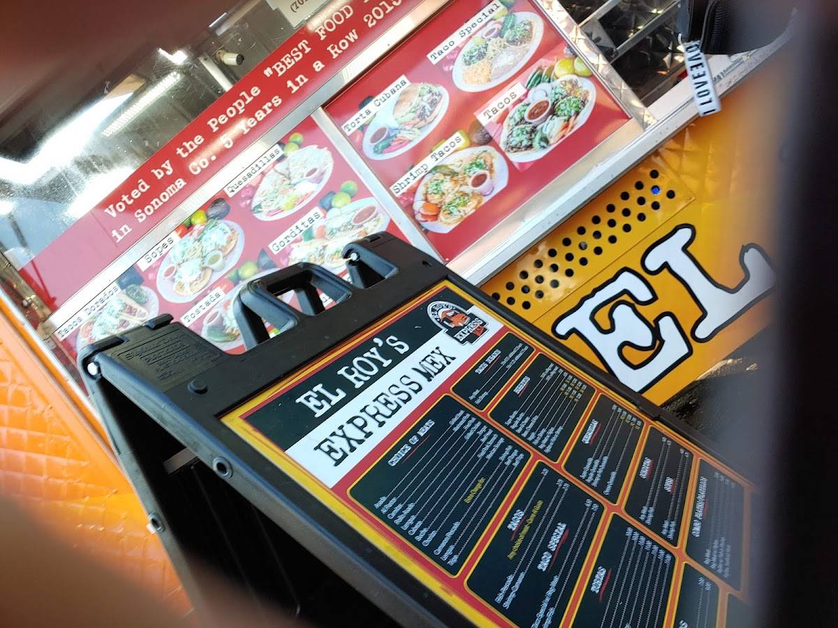 Menu at El Roy's Express Mex restaurant, Santa Rosa, 760 Sebastopol Rd