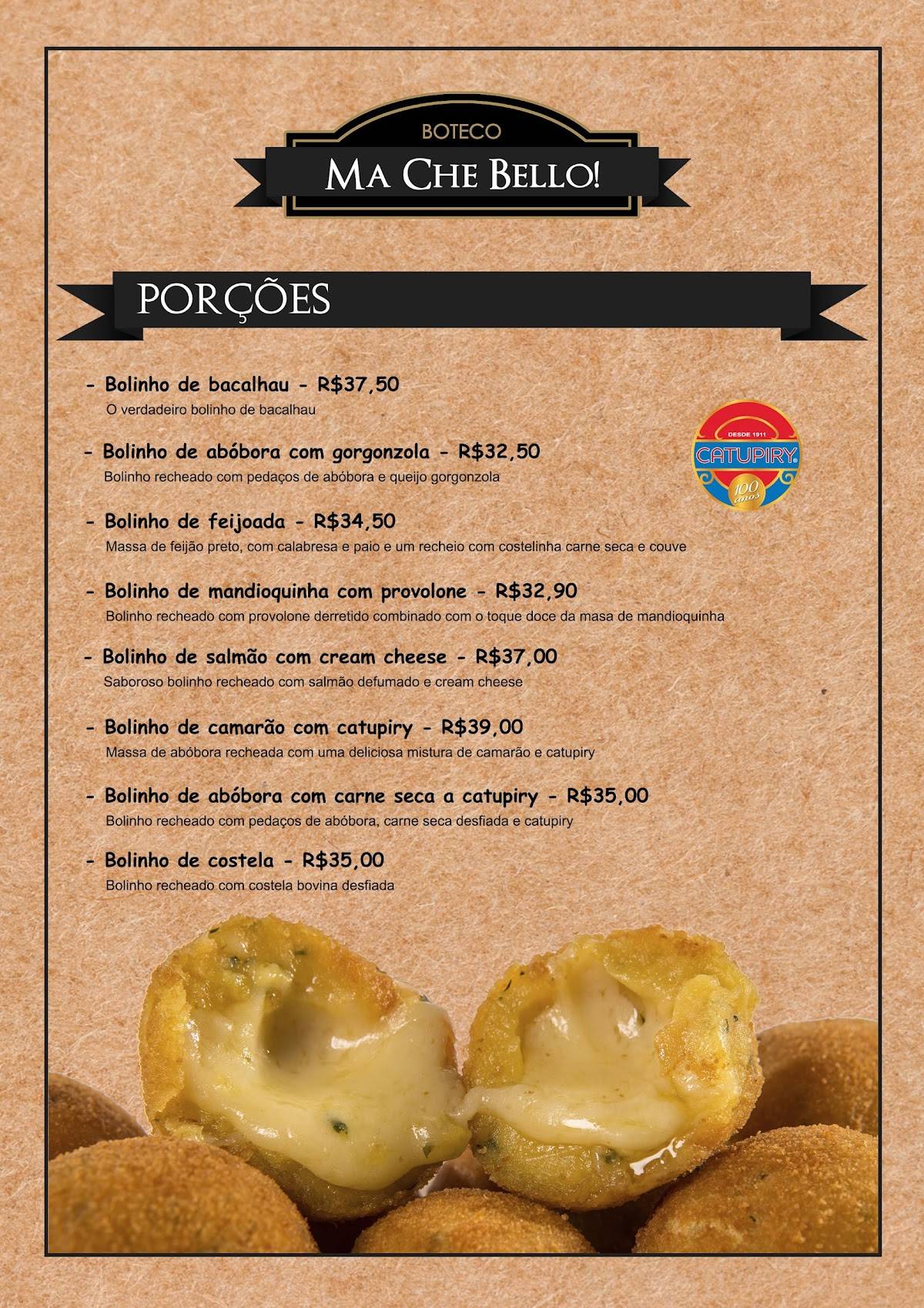 Menu em Boteco Ma Che Bello pub & Bar, São Paulo, R. Me. de Deus