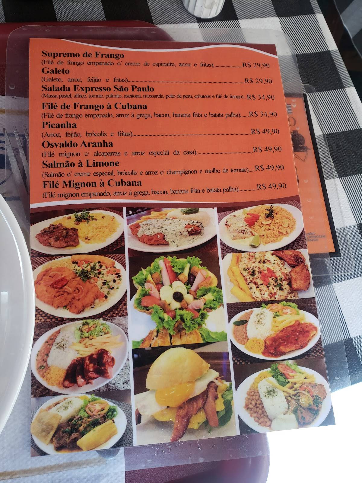 Menu em Restaurante Expresso São Paulo, São Paulo