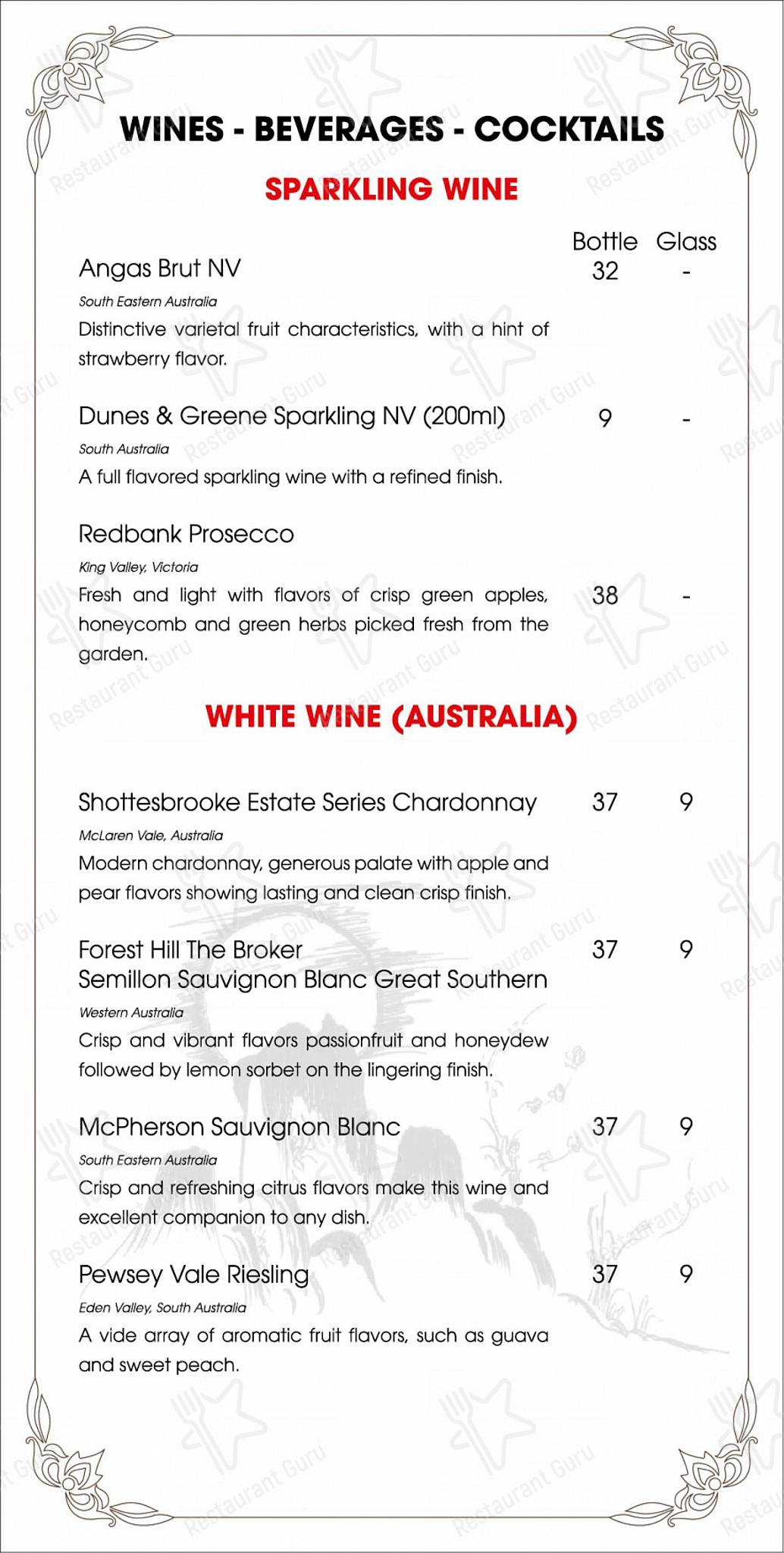 Menu at Sapa Hills restaurant, Footscray