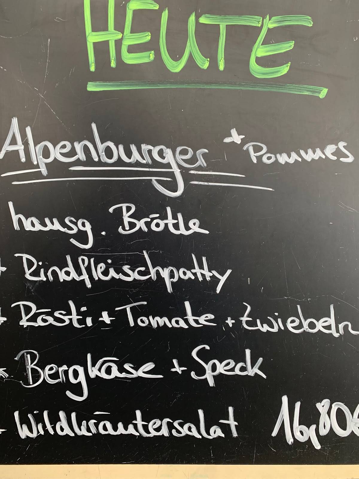 Speisekarte von Schlitte Hitte restaurant, Ofterschwang