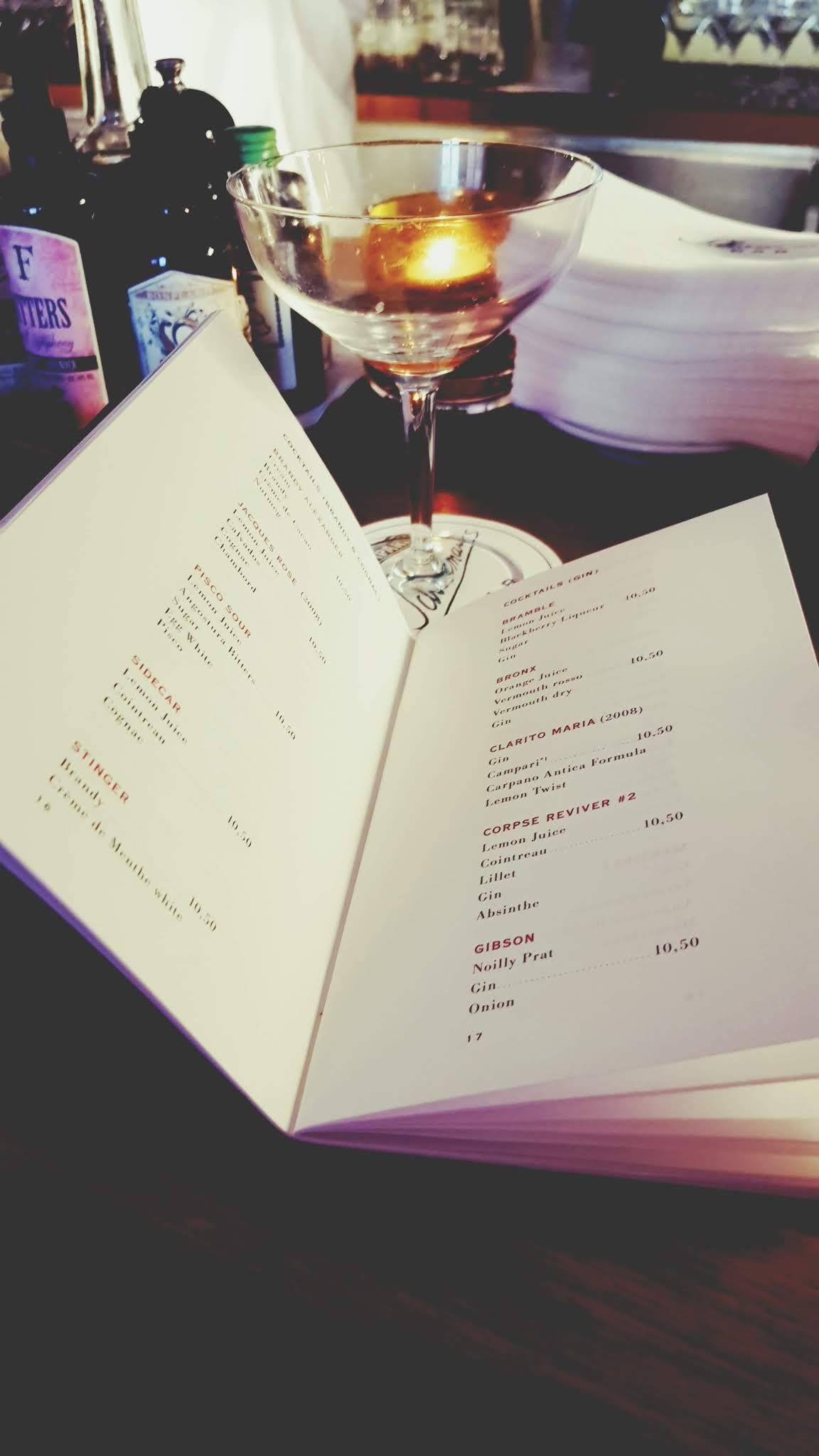 Speisekarte von Schumann's Bar am Hofgarten, München