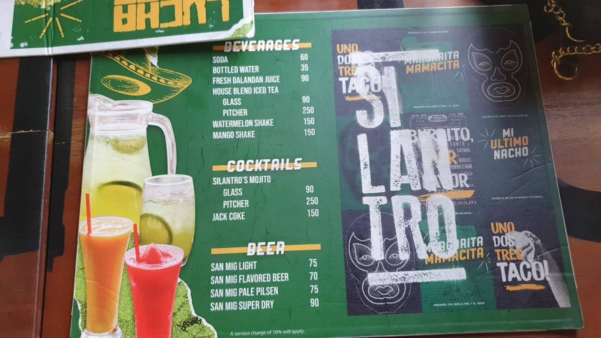 Menu at Silantro Fil-Mex Cantina (Eastwood branch) restaurant, Quezon ...