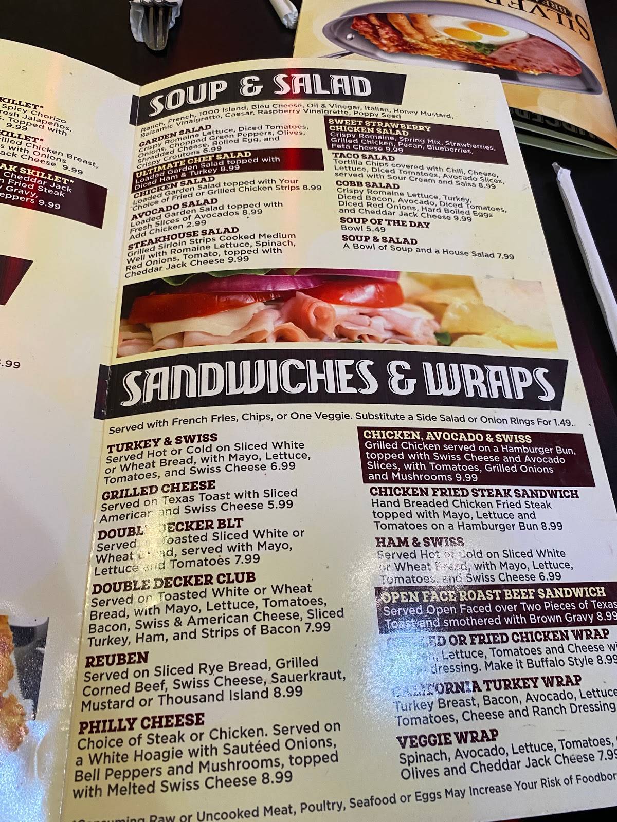 Menu at Silver Skillet Family Diner restaurant, Tulsa