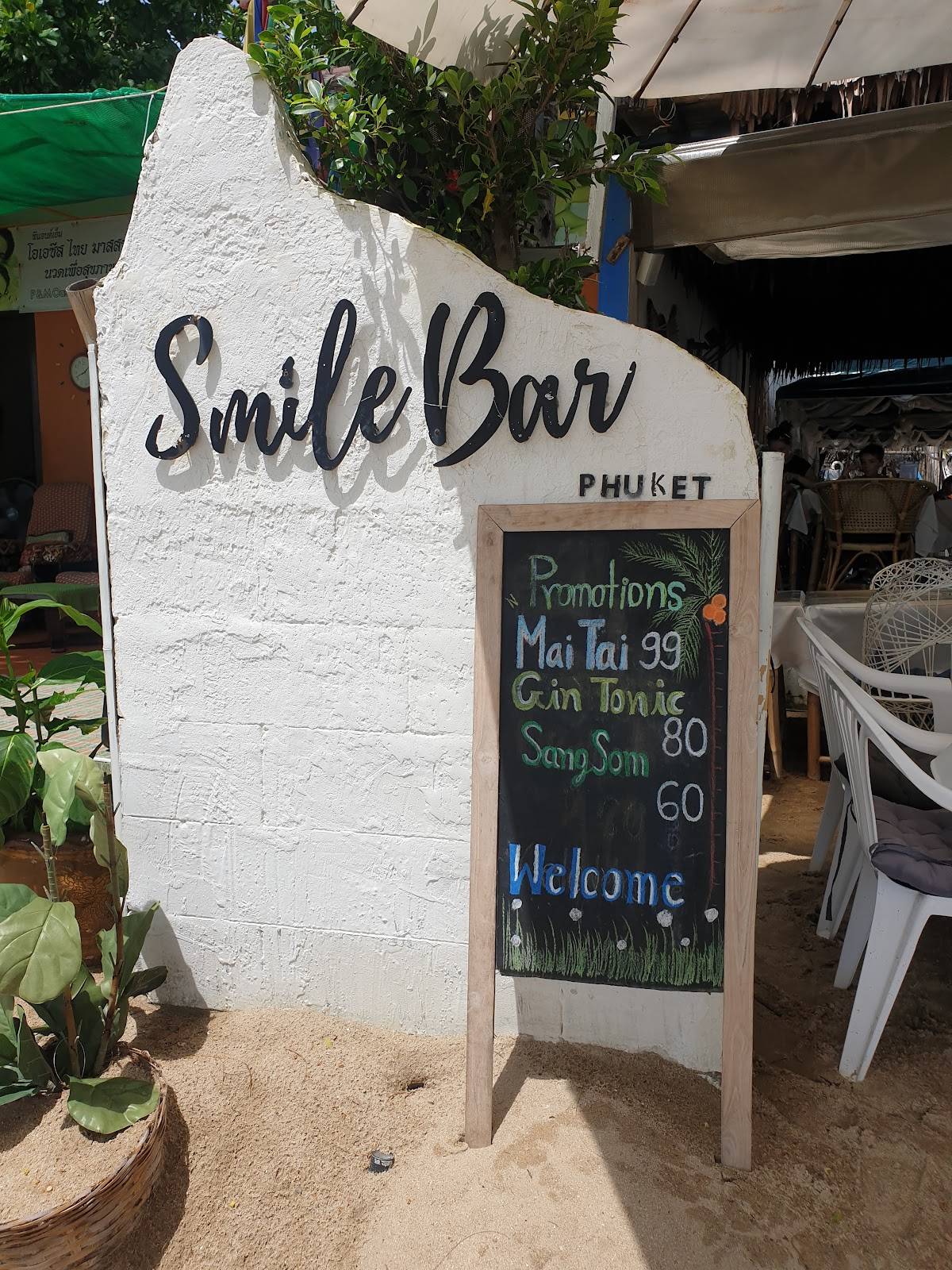 Menu at Smile Bar, Kamala, 97/85 ถนนหน้าหาดกมลา ซอยโรงพักกมลา