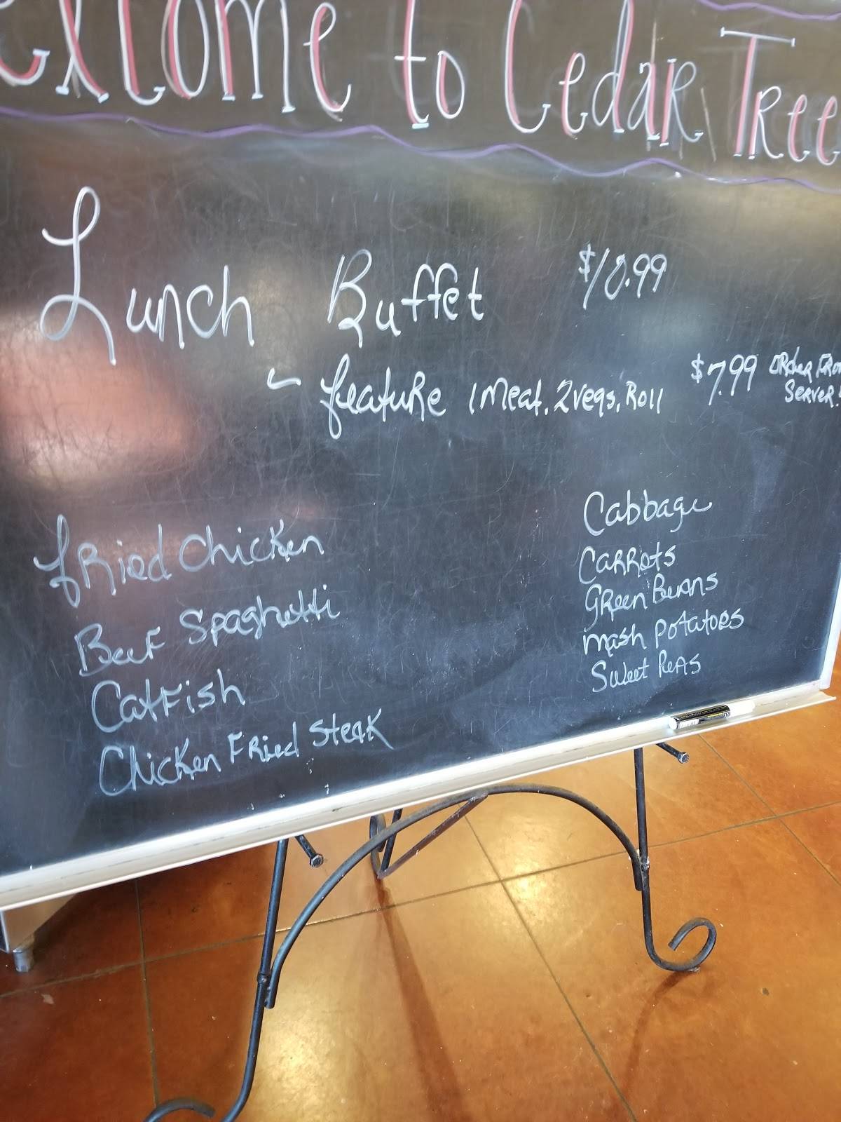 Menu at Cedar Tree Restaurant, Jasper, S Wheeler St