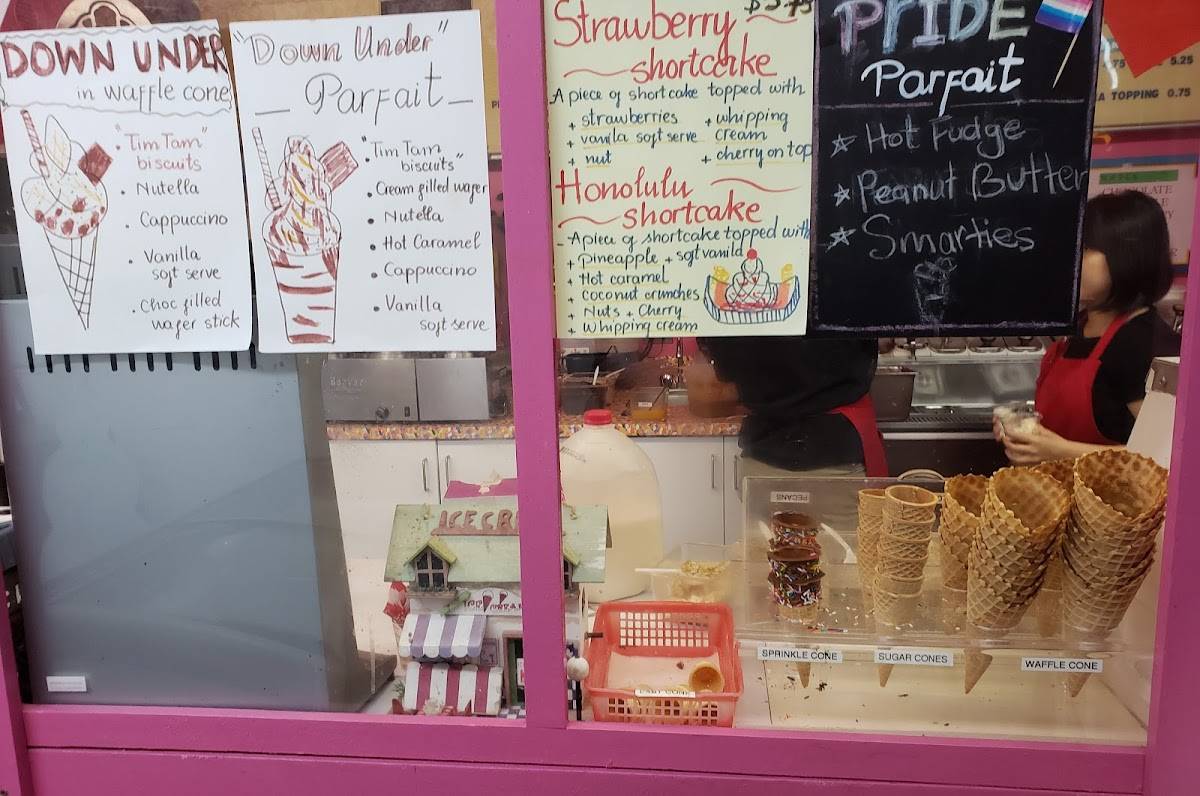 Menu at Sub Zero Ice Cream cafe, Winnipeg