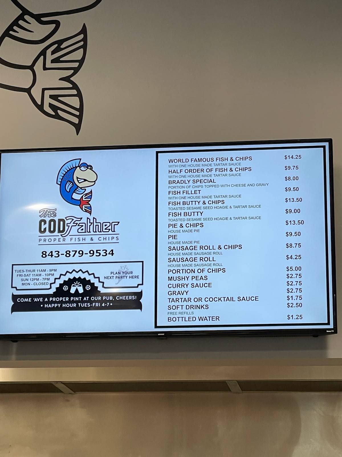 Carta del restaurante The CODfather, Proper Fish & Chips II, Summerville