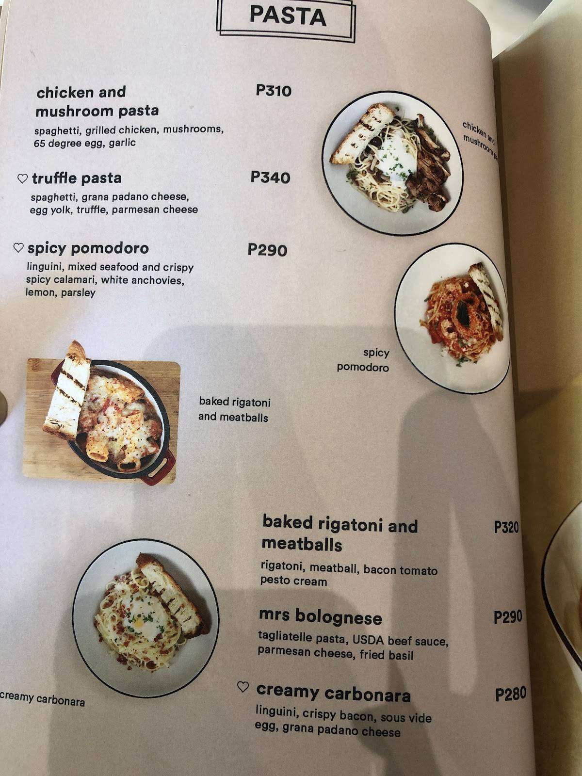 Menu at Sunnies Cafe, Taguig, H322+76V