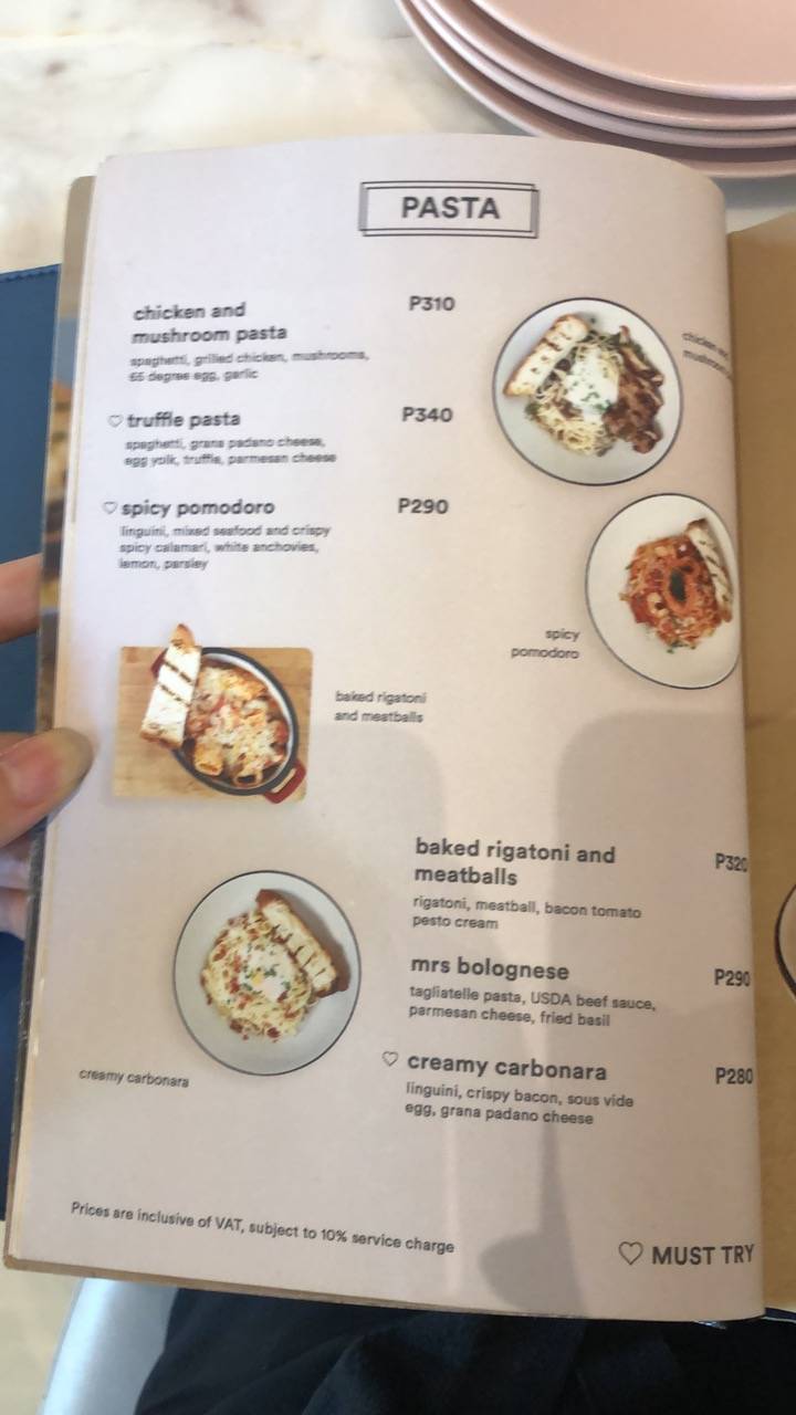 Menu at Sunnies Cafe, Taguig, H322+76V