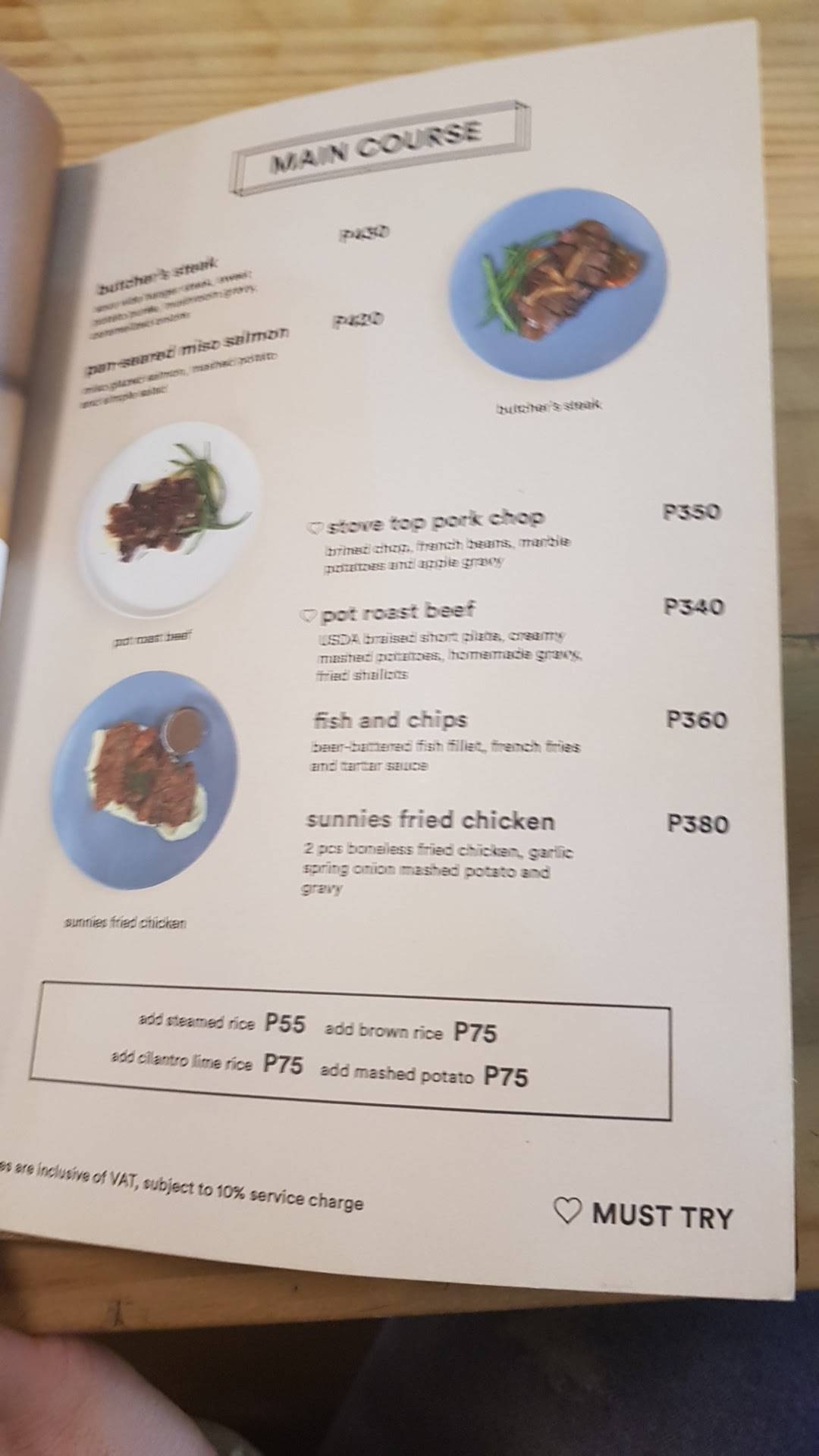 Menu at Sunnies Cafe, Taguig, H322+76V