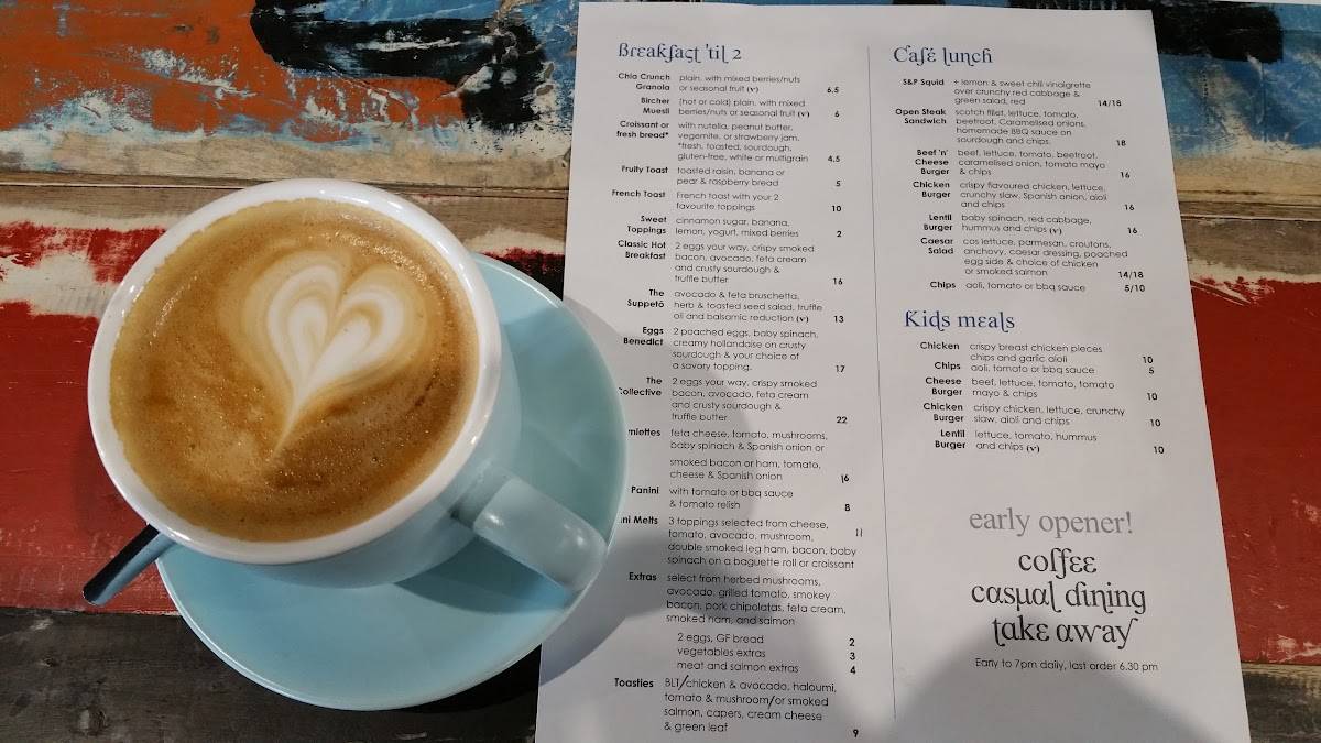 Menu at Suppetó Collective cafe, Jerrabomberra