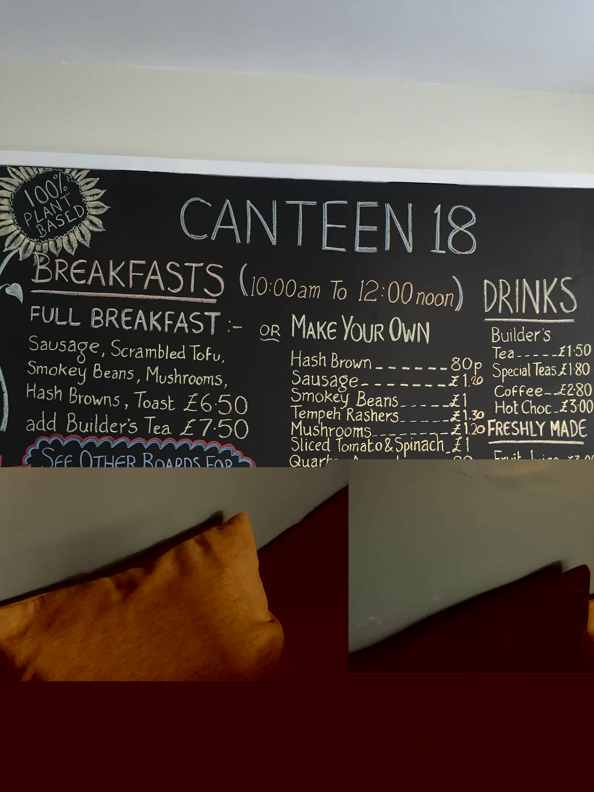 Menu at No 18 Cafe Swansea, Swansea