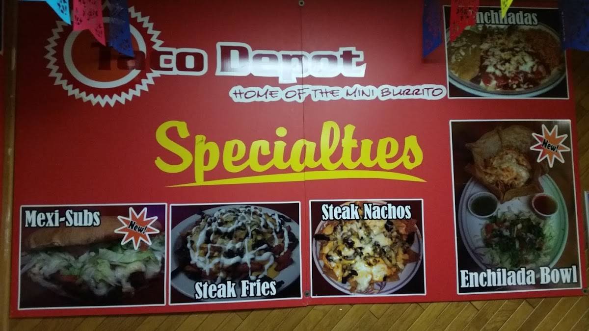 Menu at Taco Depot steakhouse, Merrillville, 851 W 57th Ave