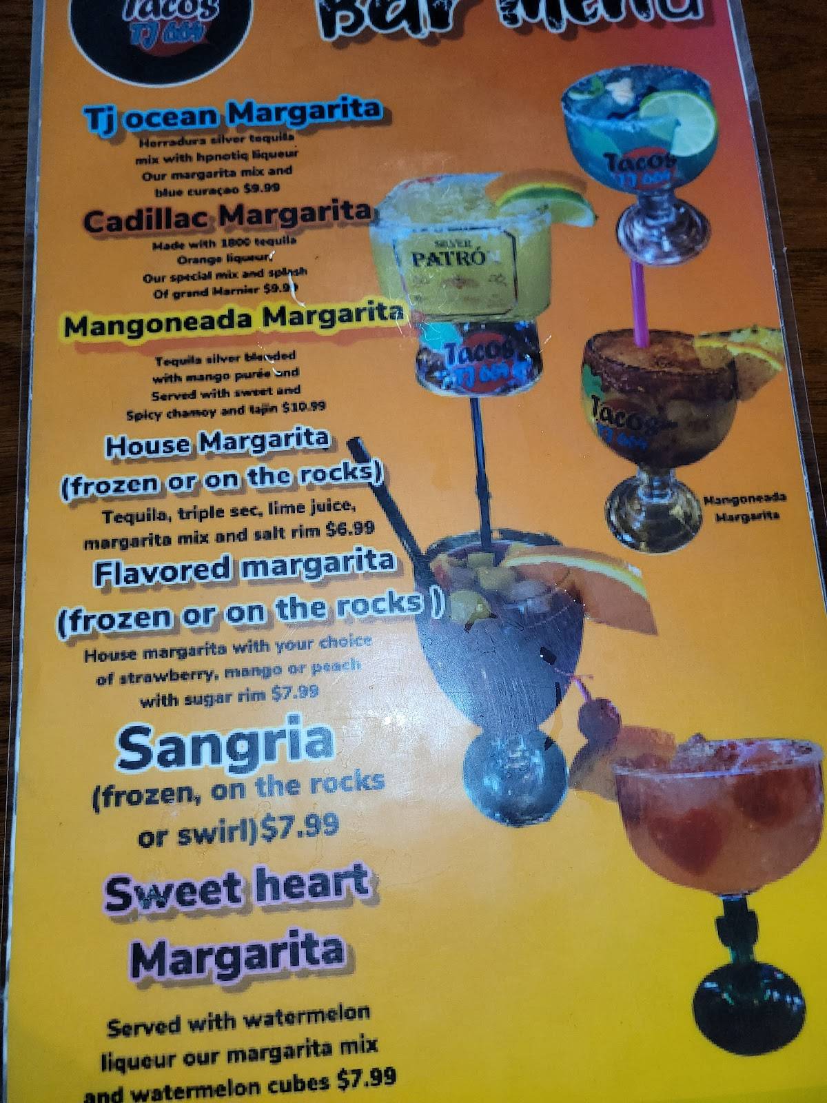 Menu at Tacos tj 664 restaurant, Wichita