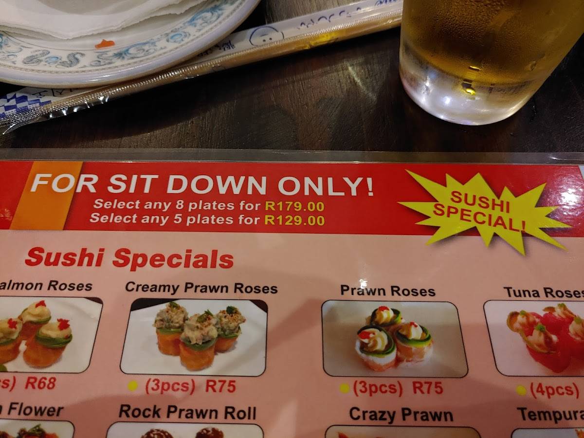 Menu at Tai shan Restaurant, Cape Town, 48 2nd Ave