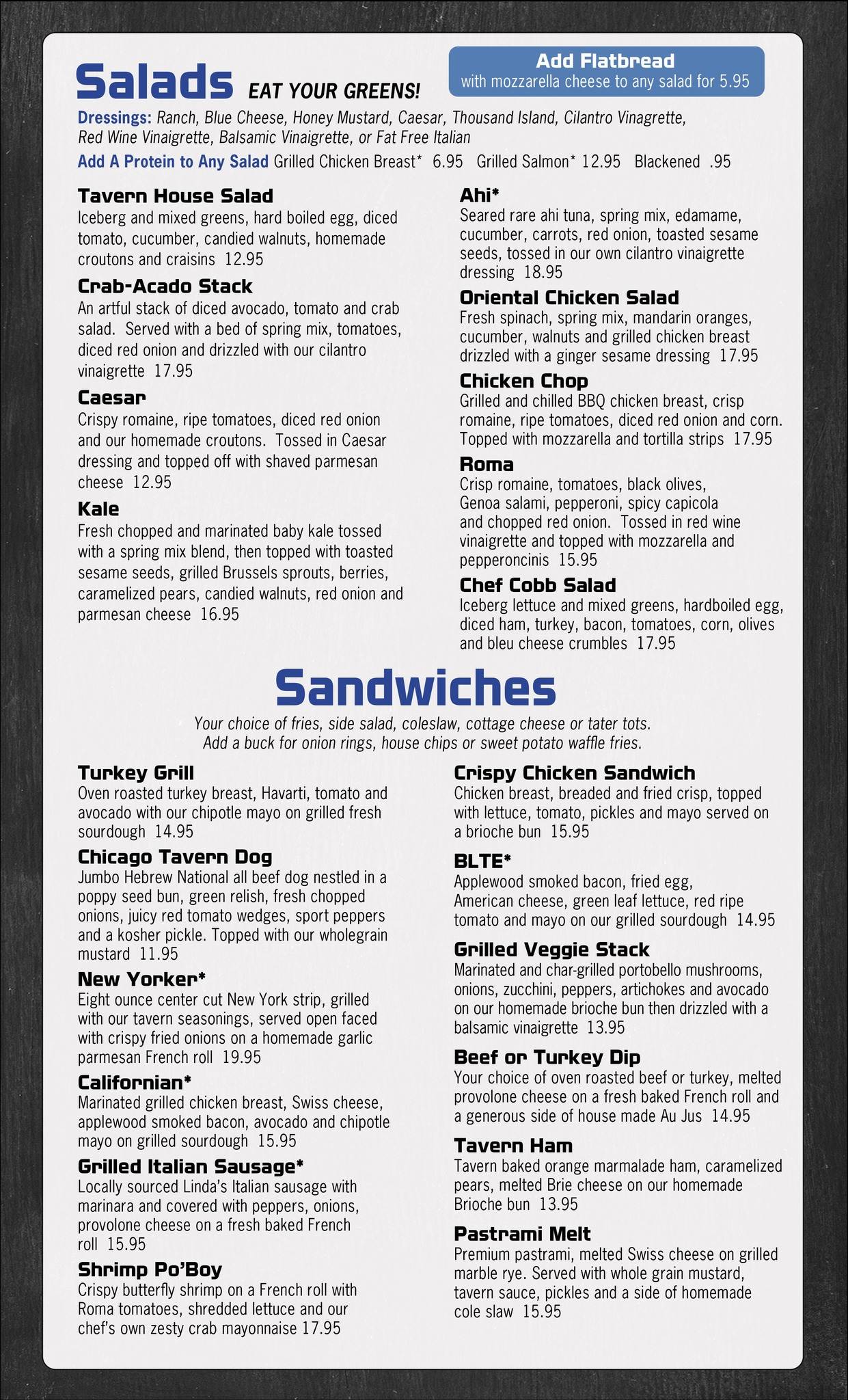 Menu at Tavern 95 pub & bar, Lake Havasu City