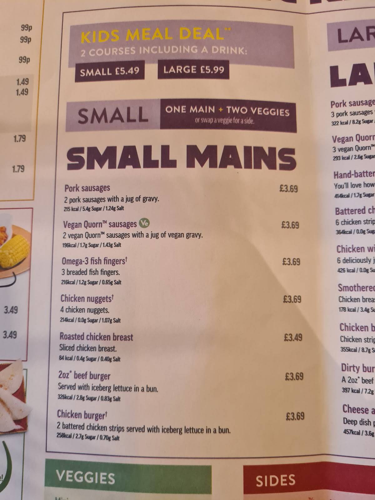 Menu at The Ashley Worksop (Hungry Horse) pub & bar, Worksop