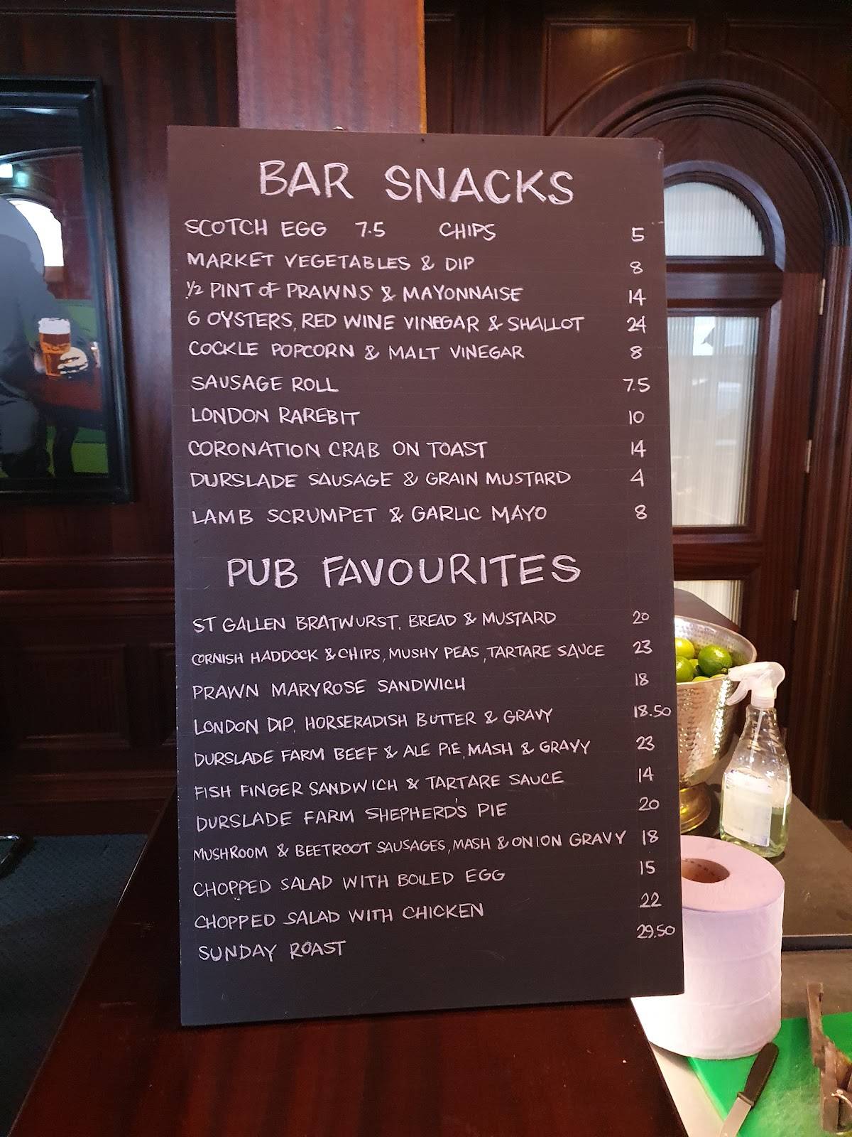 Menu at The Audley Public House, London