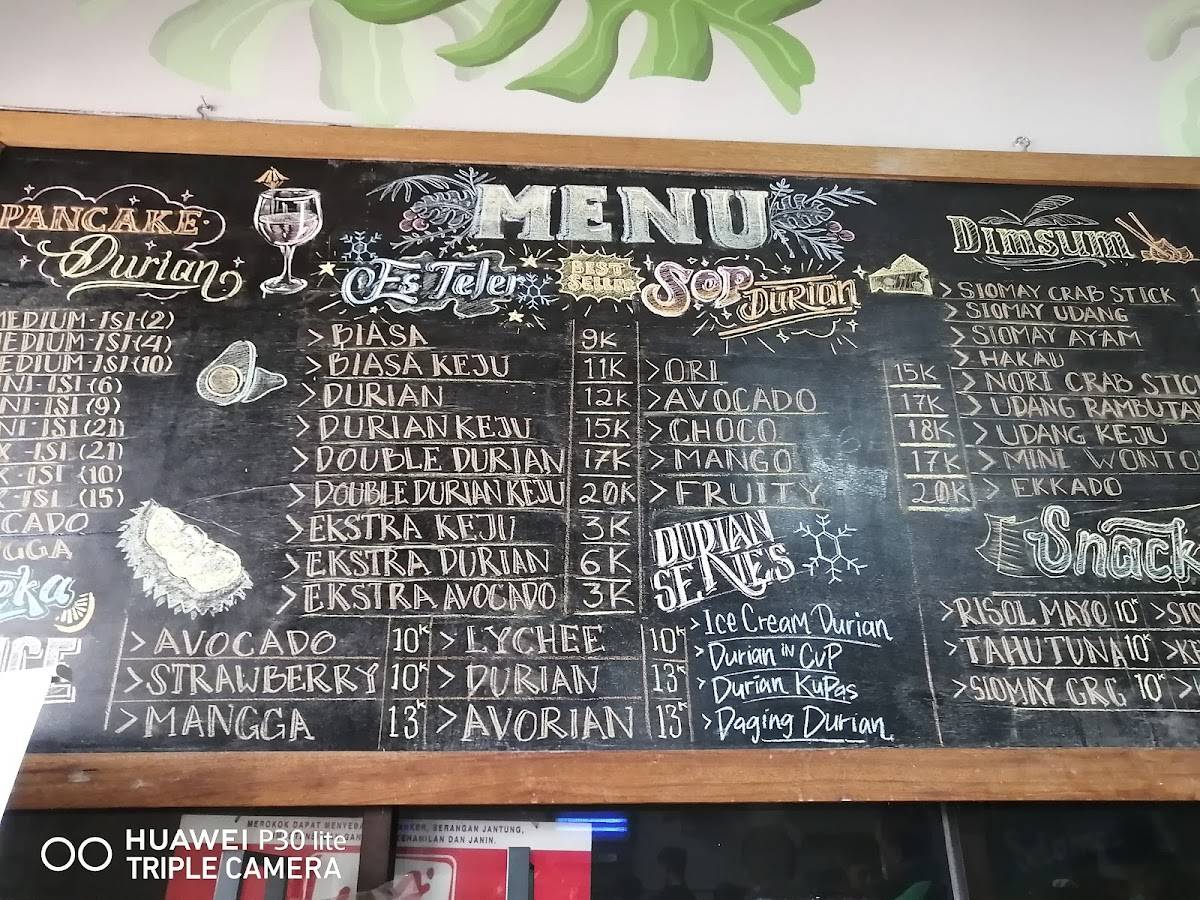 Carta del postres The BUN House, Malang