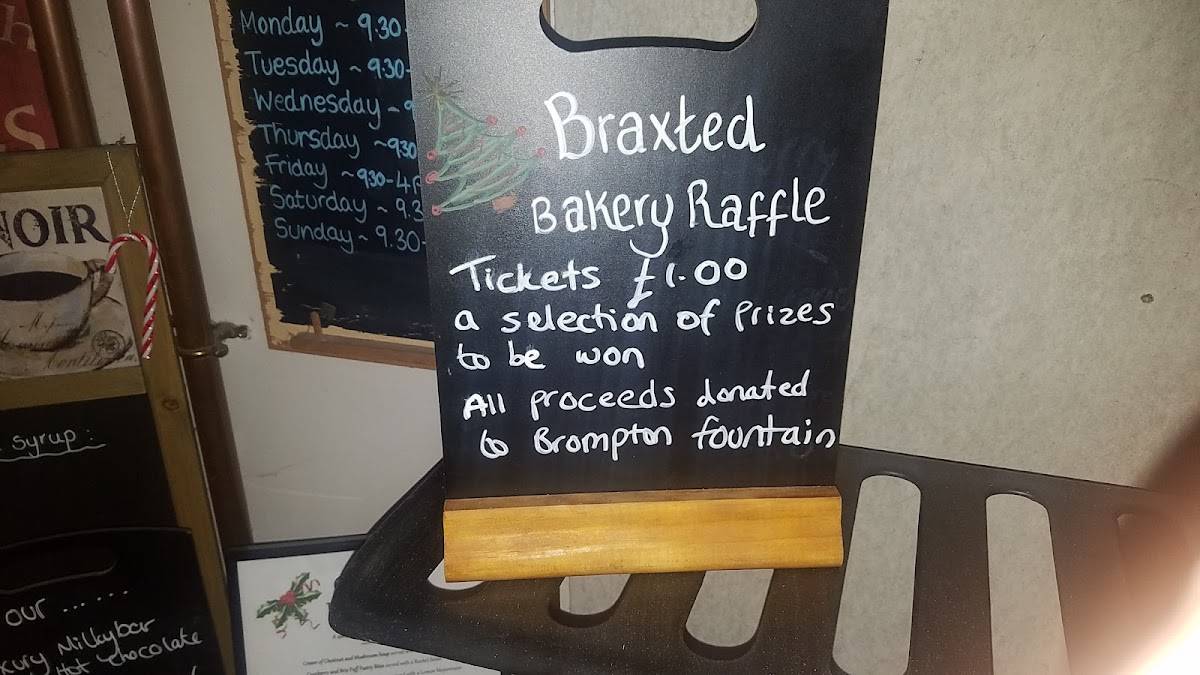 Menu at The Braxted Bakery, Witham