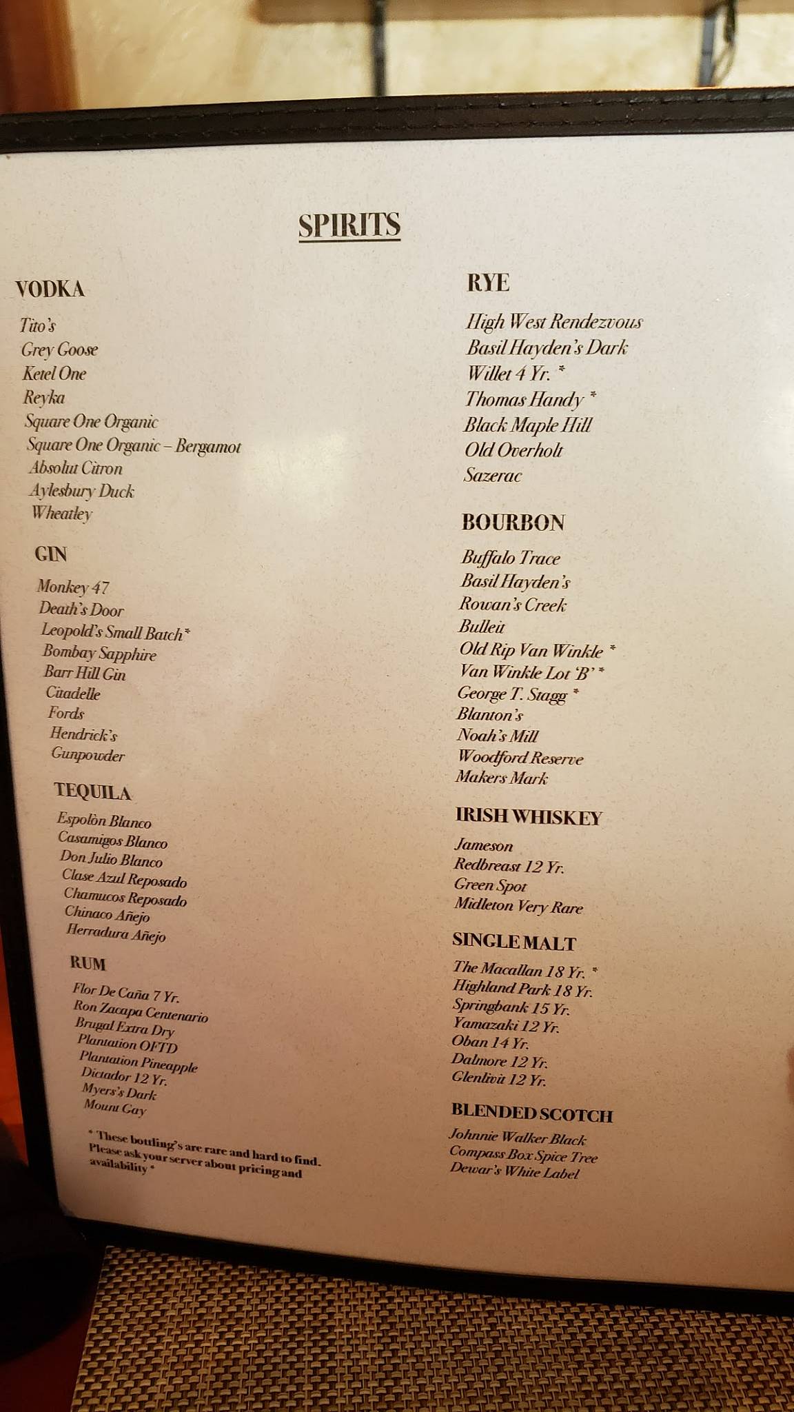 Menu at The Brewster Fish House restaurant, Brewster, Main St