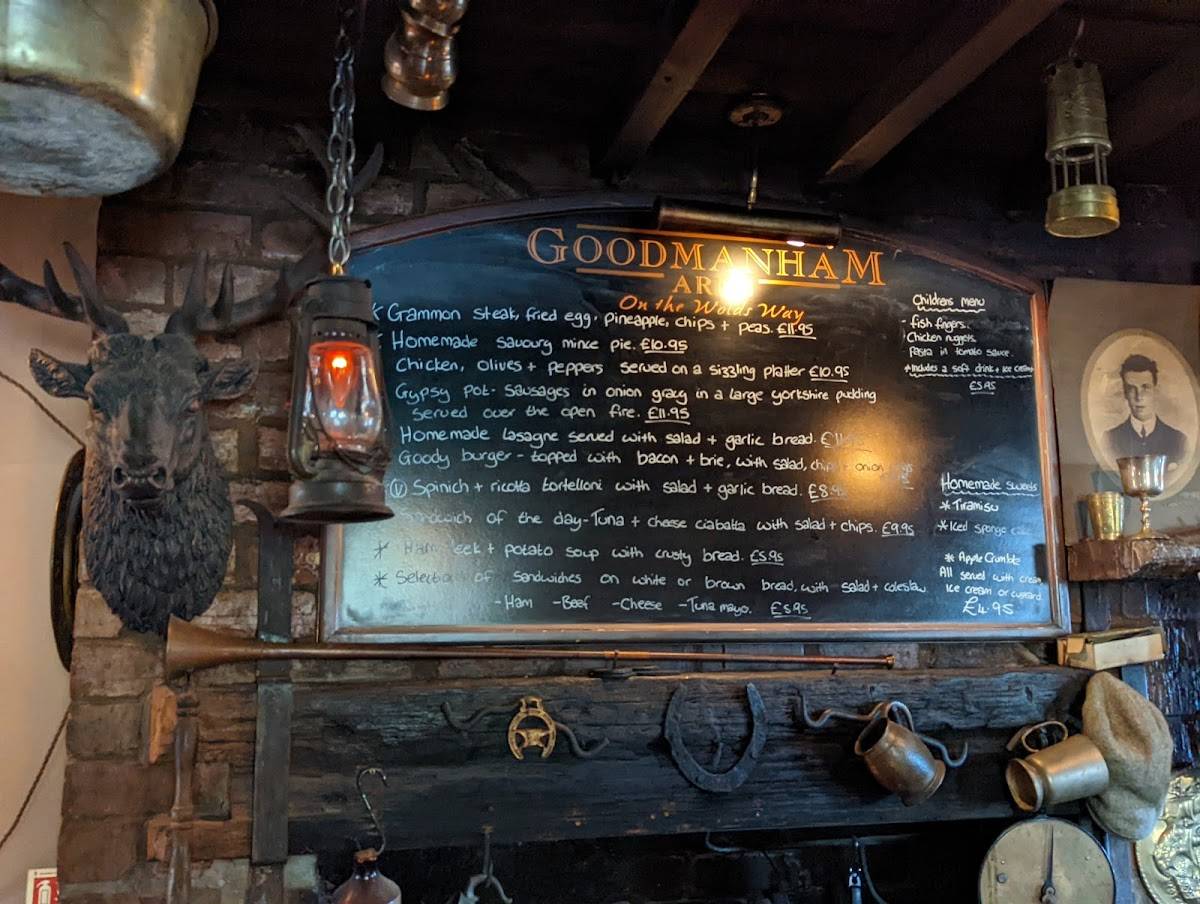 Menu at The Goodmanham Arms pub & bar, Goodmanham, Main St