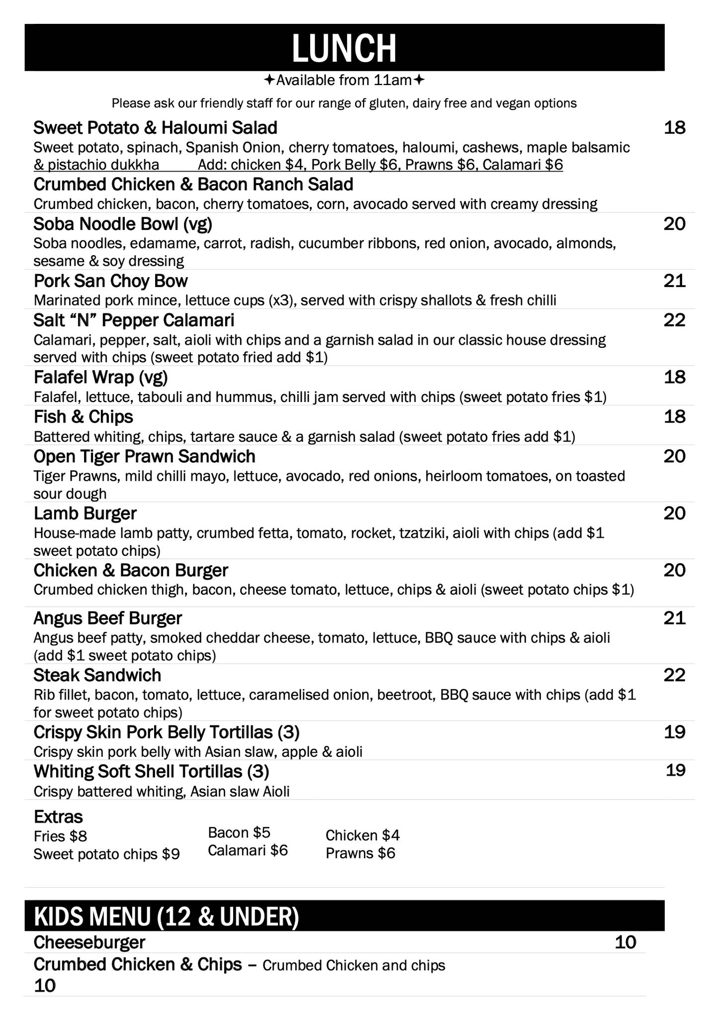 Menu at The Grazing Goat Cafe, Mackay
