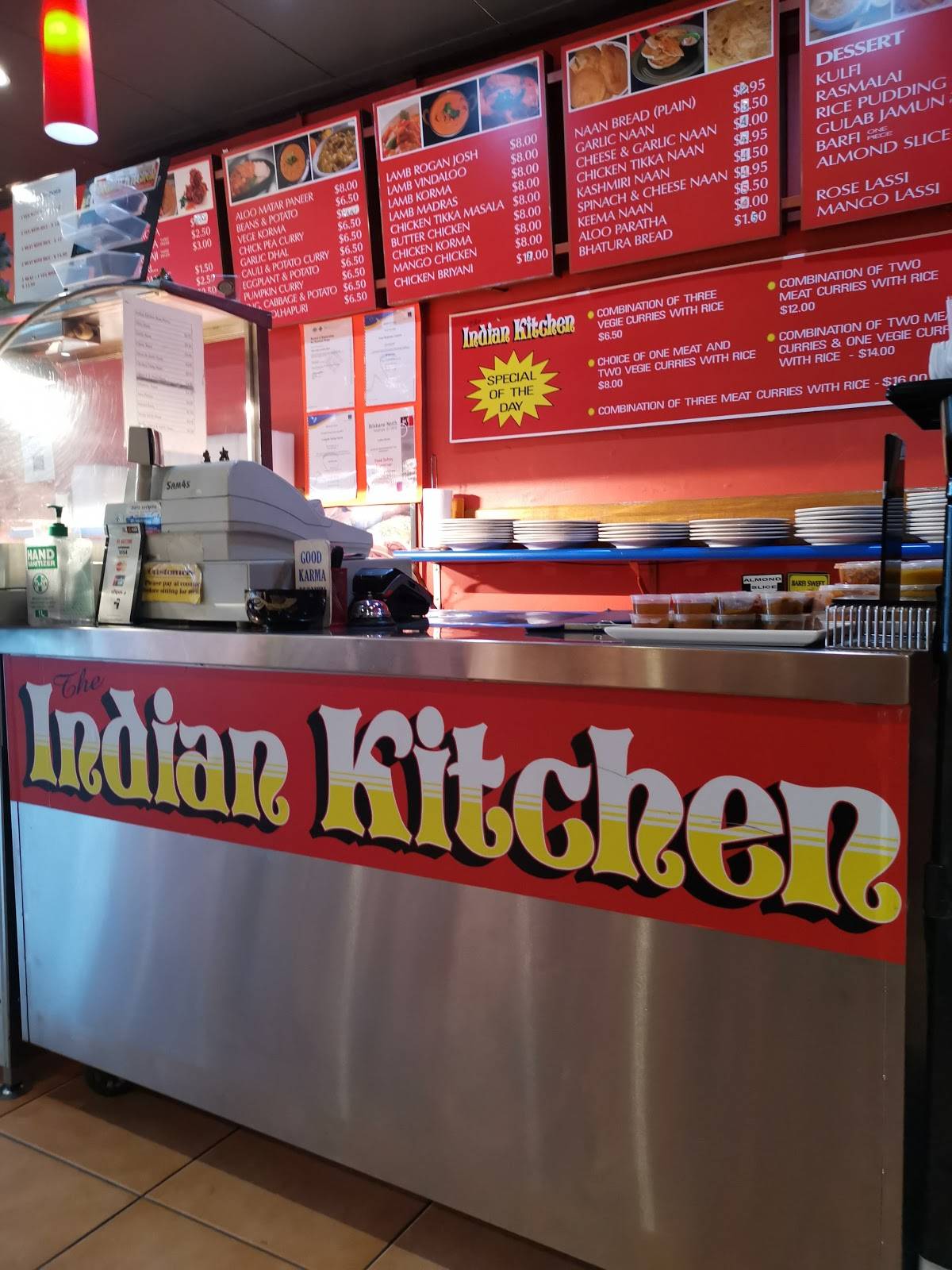 Menu at The Indian Kitchen restaurant, West End, 91 Vulture St