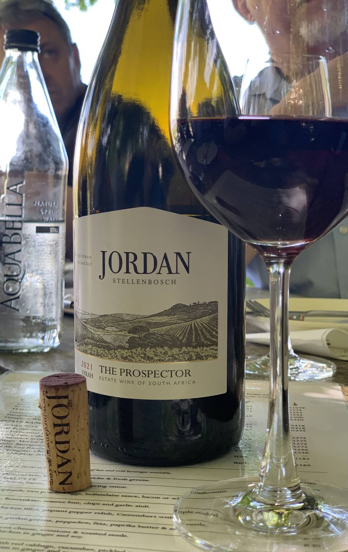Menu at The Jordan Restaurant with Marthinus Ferreira, Stellenbosch