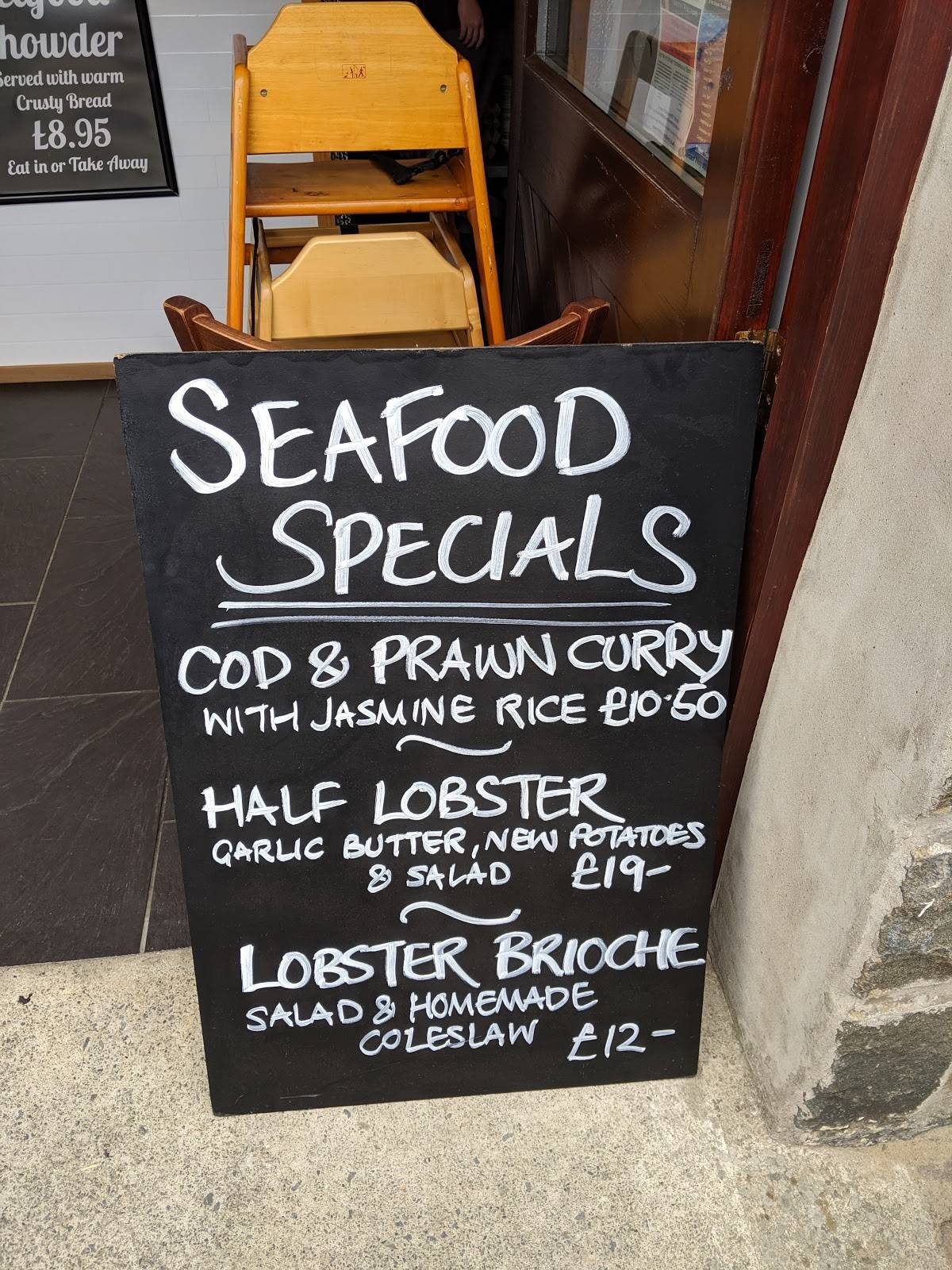 Menu at The Lobster Pot restaurant, Barmouth